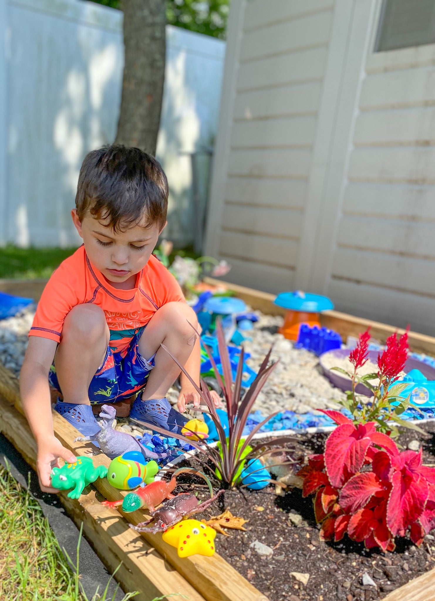Backyard Sensory Rock Garden – Practically Playing