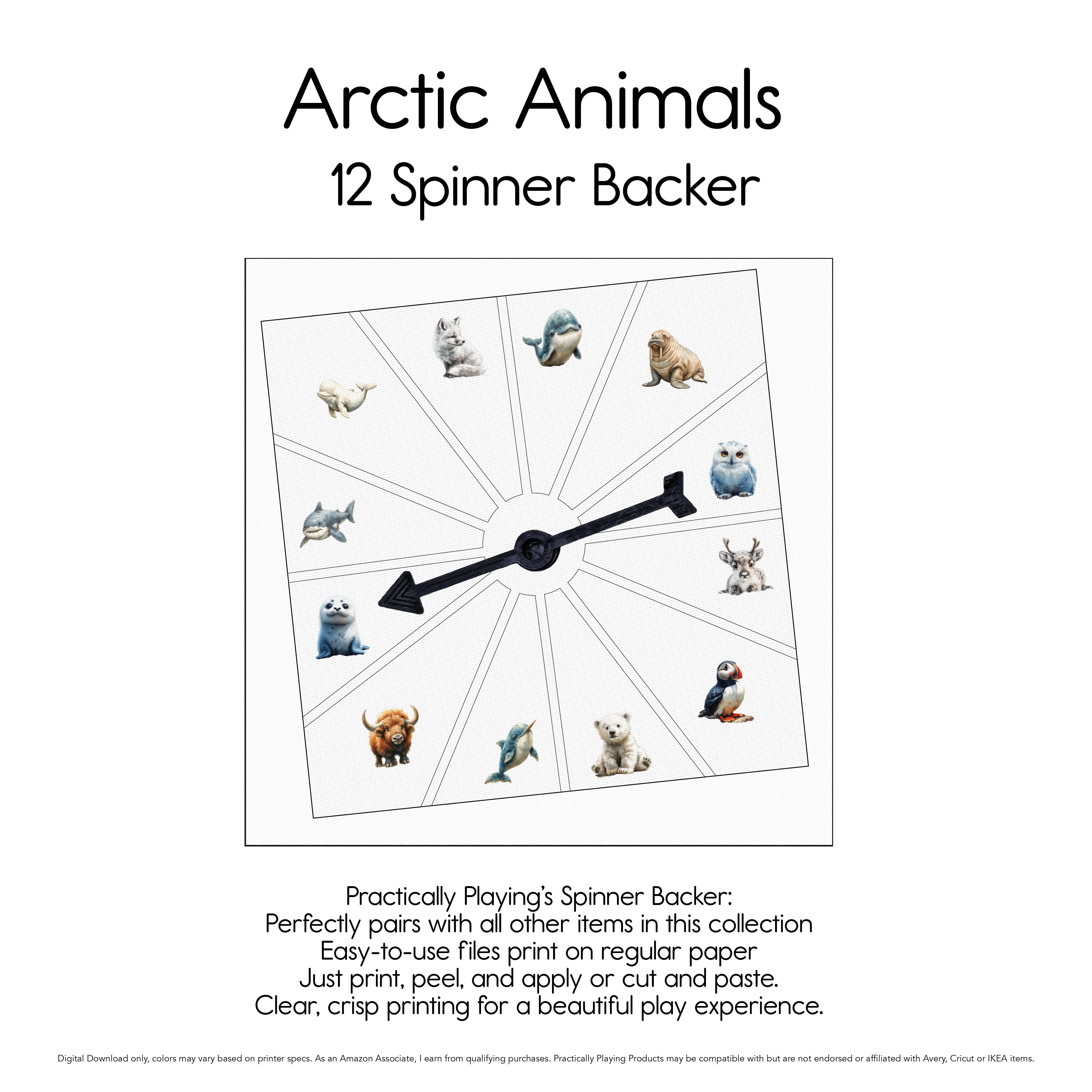 Arctic Animals - 12 Spinner Backer – Practically Playing