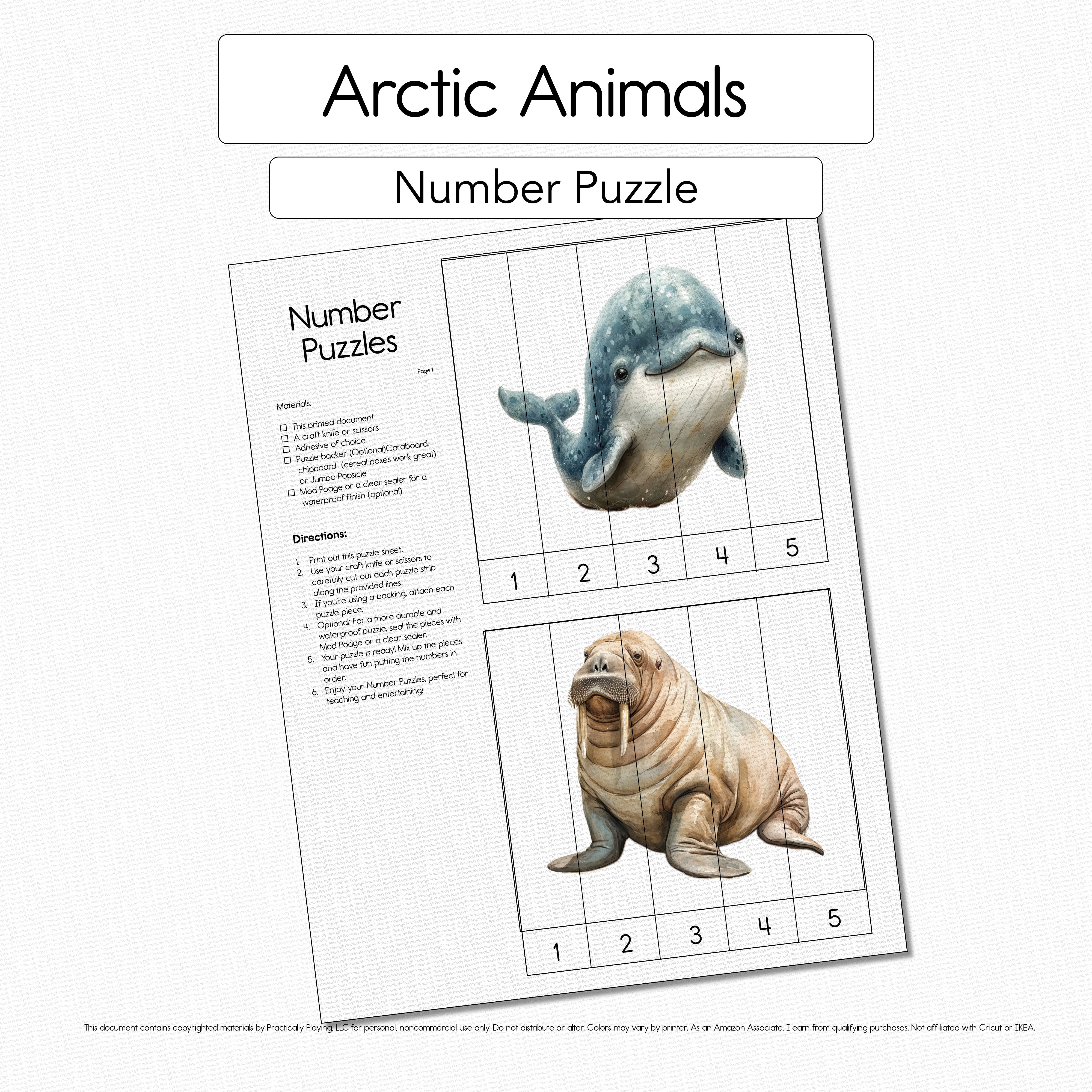 Arctic Animals - 10 Number Sorting Mat – Practically Playing