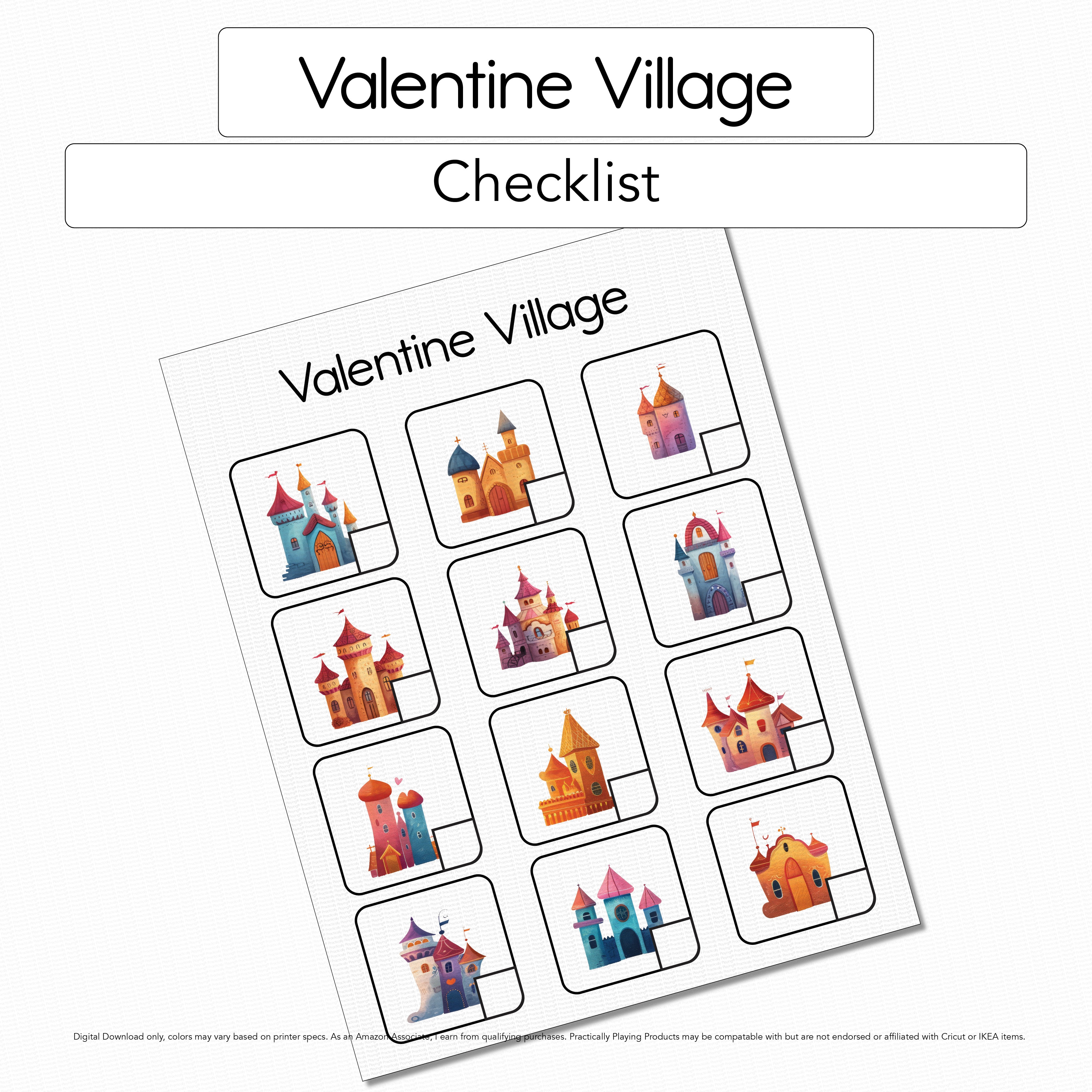 Valentine Village - 12 Checklist – Practically Playing