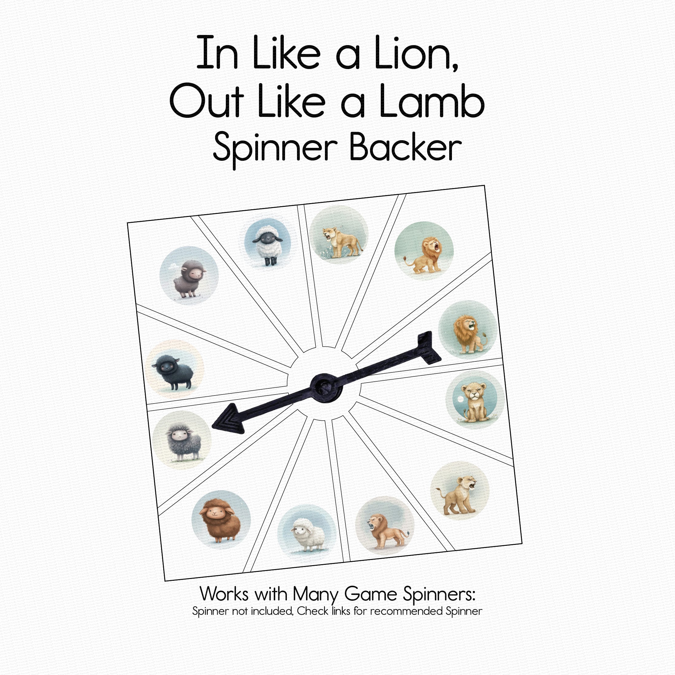 In Like a Lion Out - Like a Lamb - Spinner Backer – Practically Playing