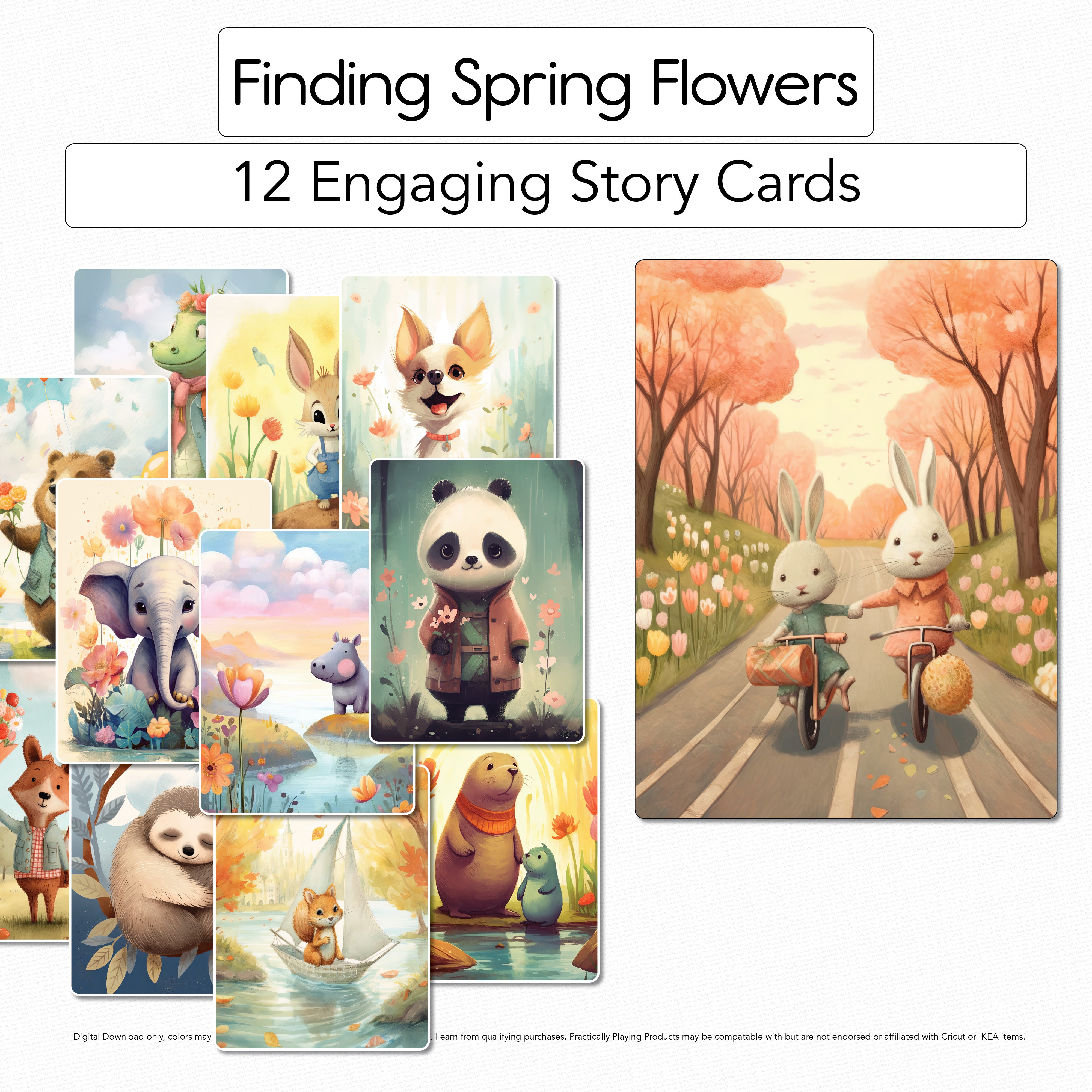 Finding Spring Flowers - 12 Story Cards – Practically Playing