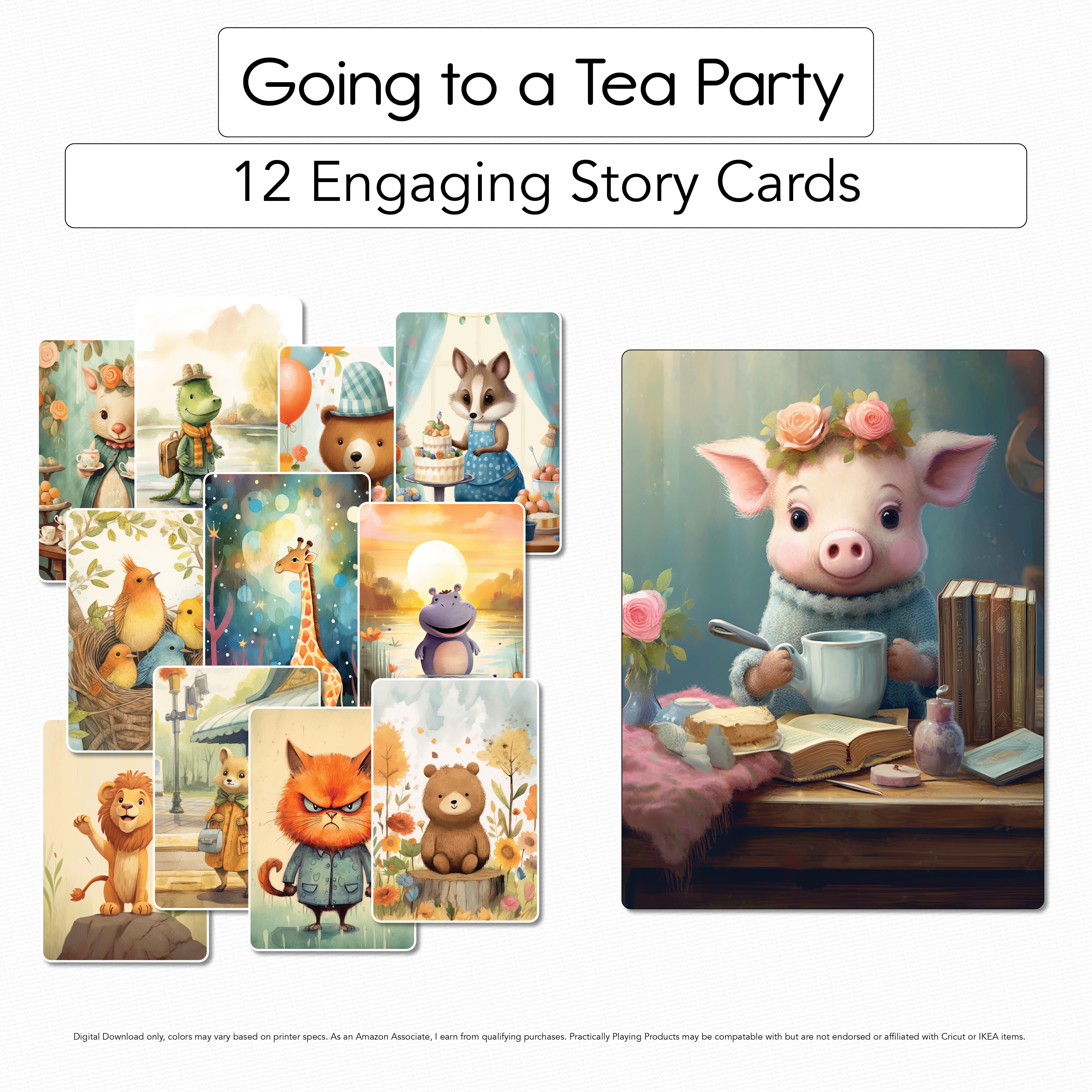 Going to a Tea Party - 12 Story Cards – Practically Playing
