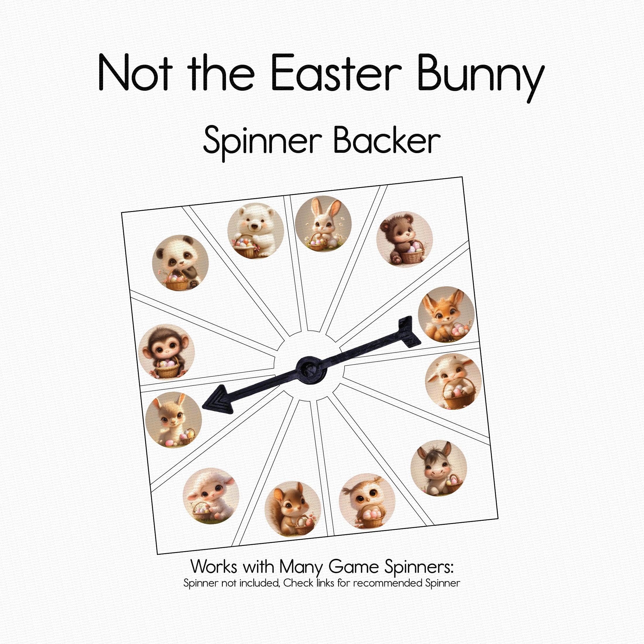 Not the Easter Bunny - Spinner Backer – Practically Playing