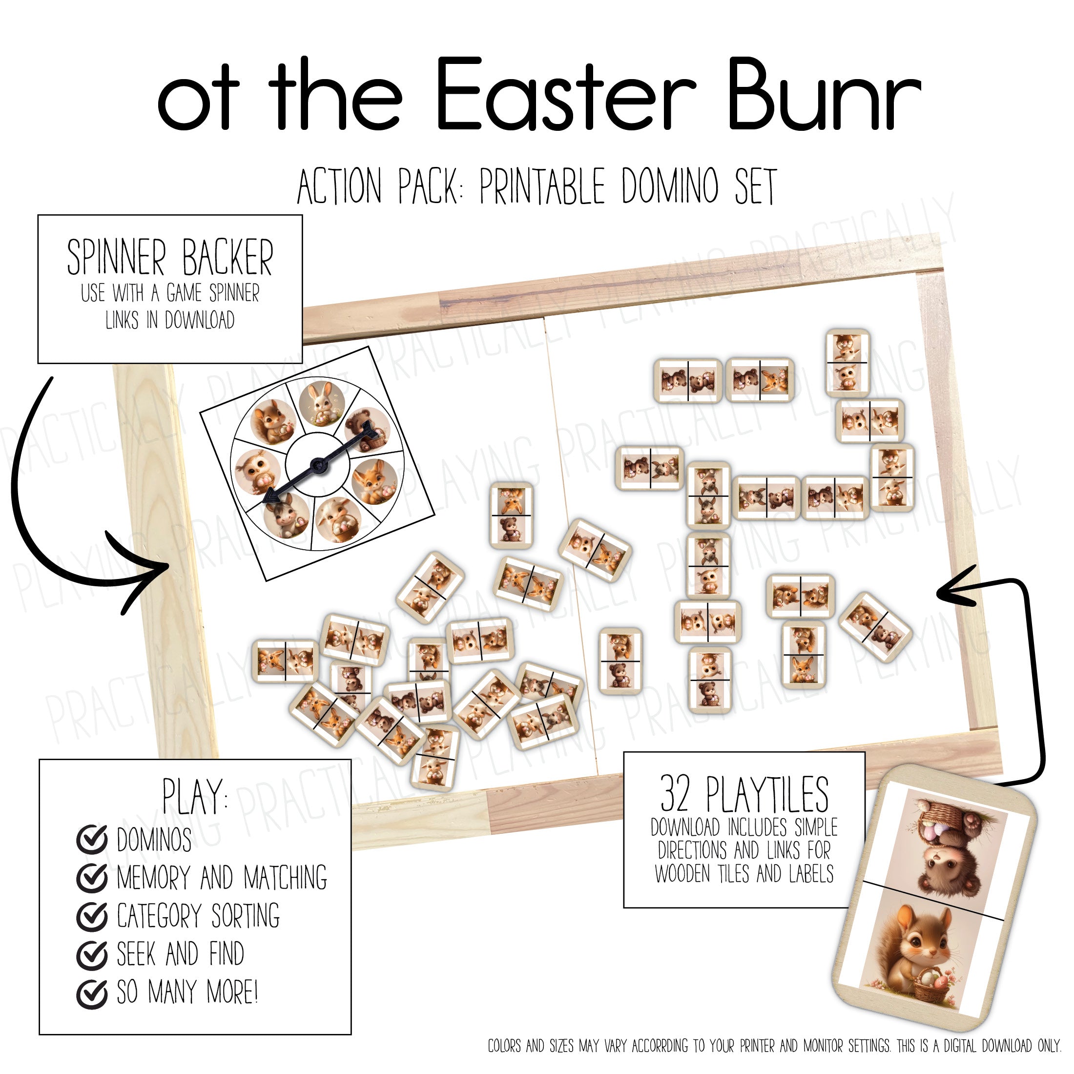 Not the Easter Bunny - Dominos Game Pack – Practically Playing