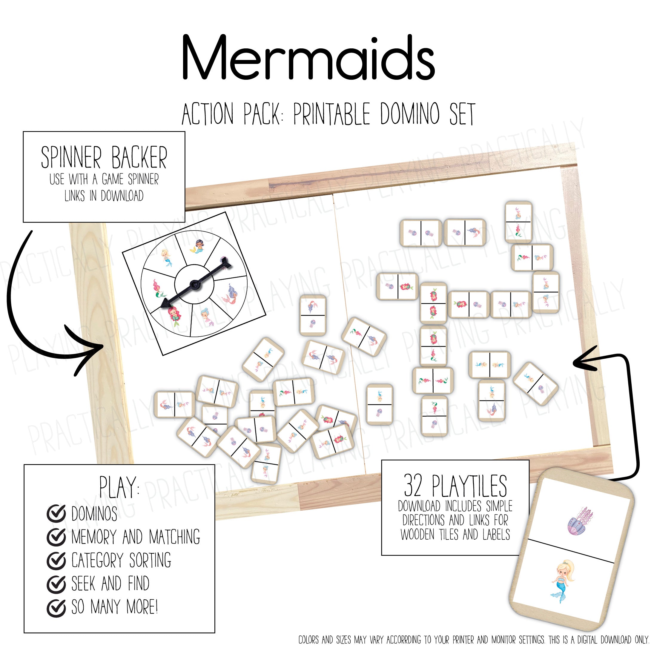 Mermaids - Dominos Game Pack – Practically Playing