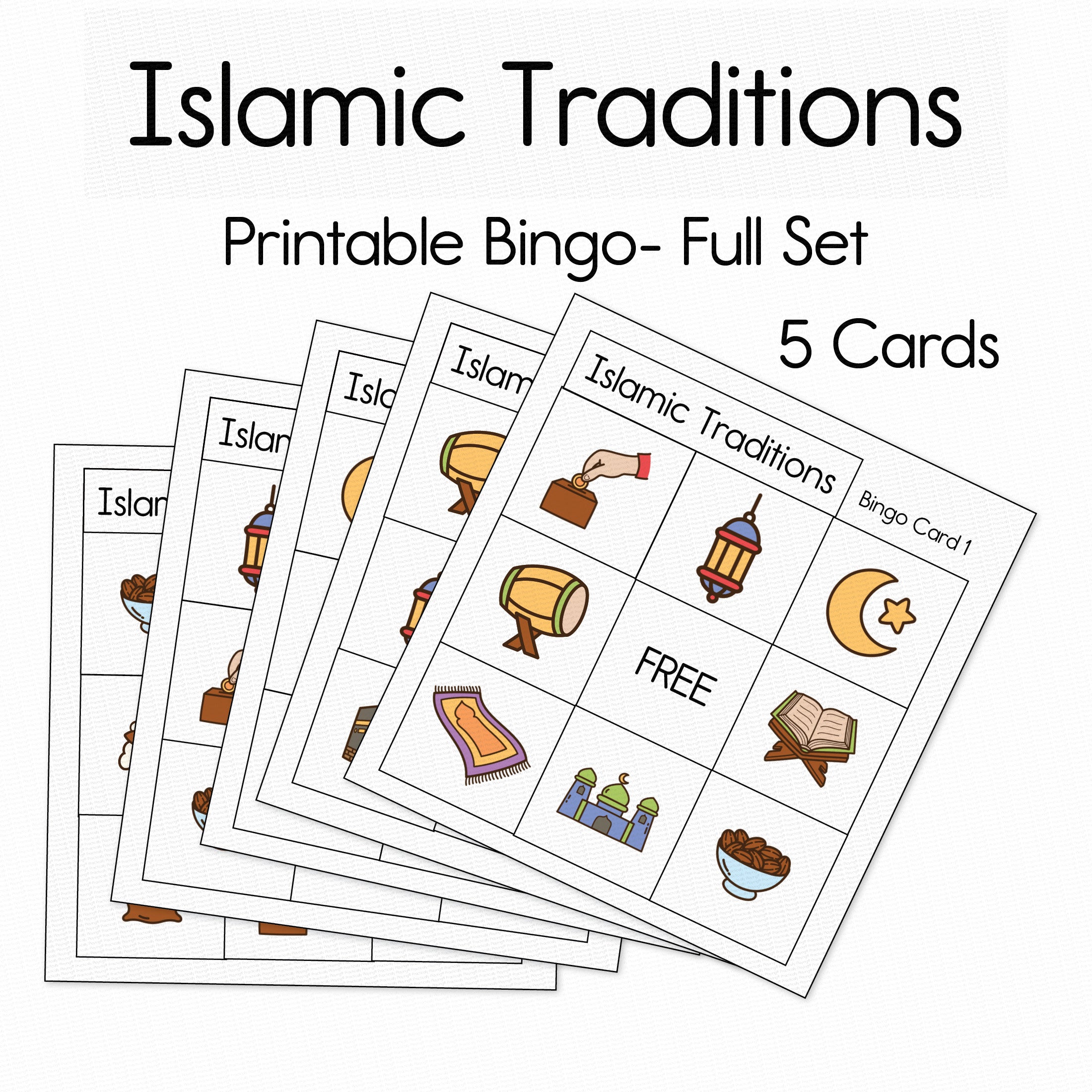 Islamic Traditions - Bingo Game – Practically Playing