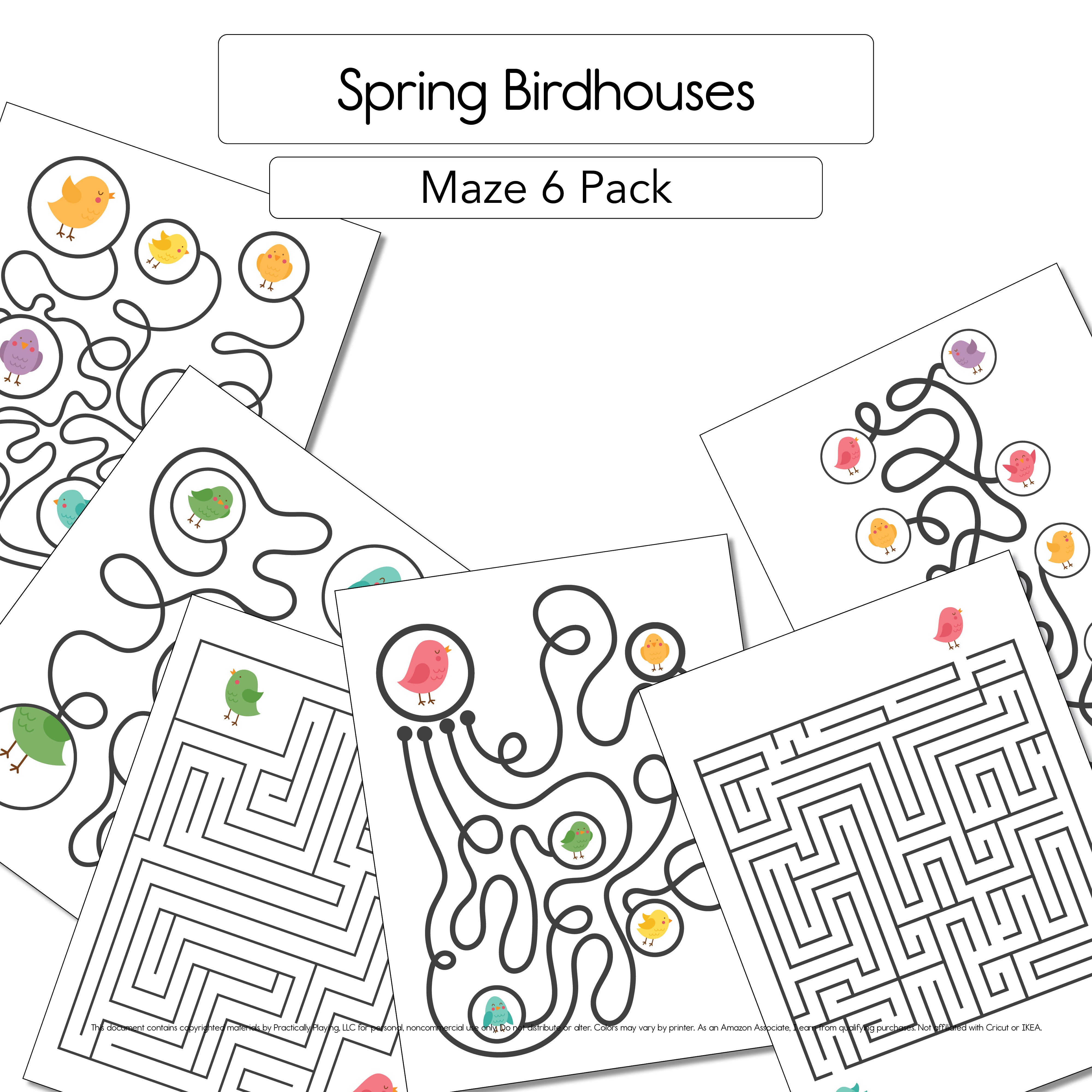 Spring Birdhouses - Mazes 6 Pack – Practically Playing