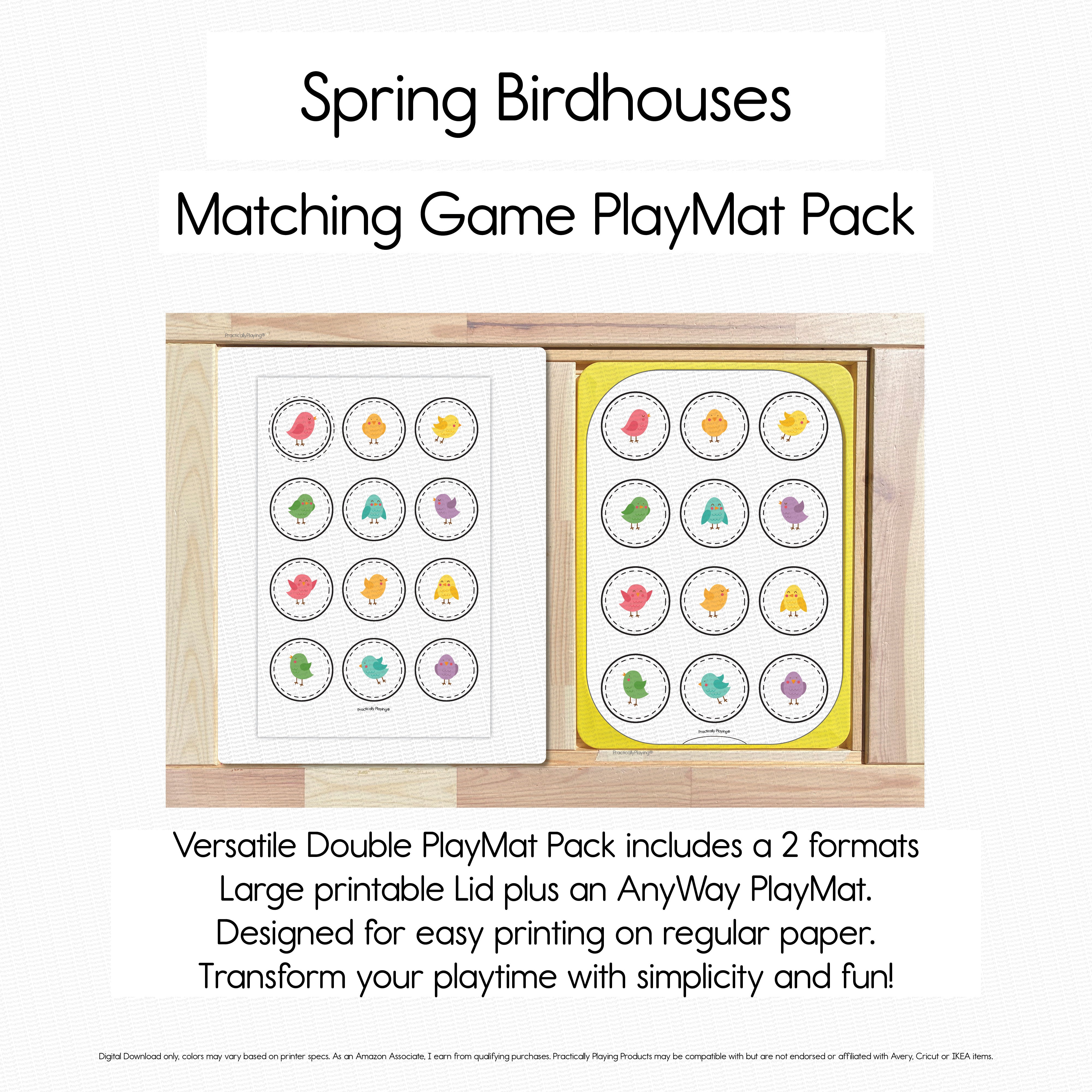 Spring Birdhouses - Matching GameBoard – Practically Playing