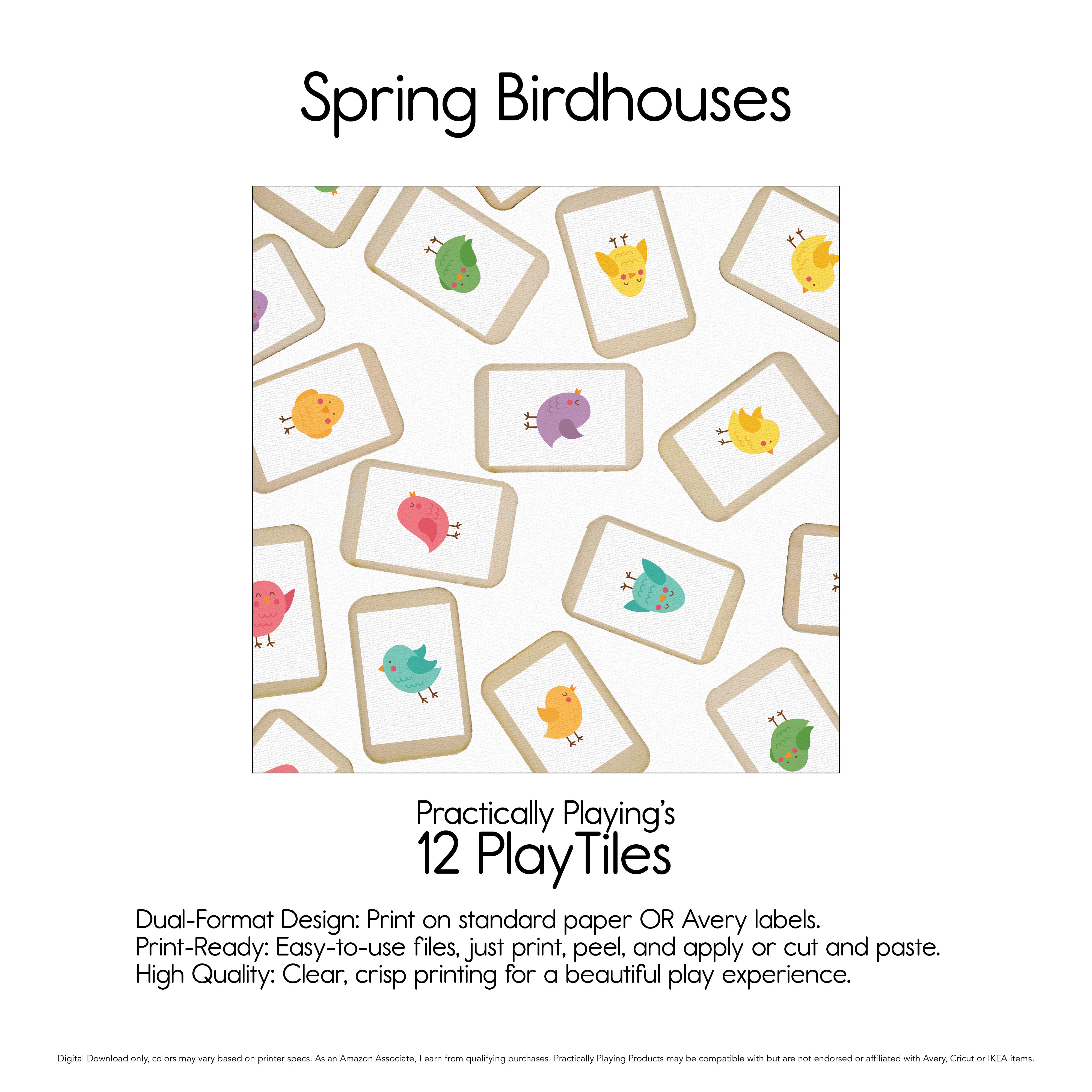 Spring Birdhouses - PlayTiles – Practically Playing