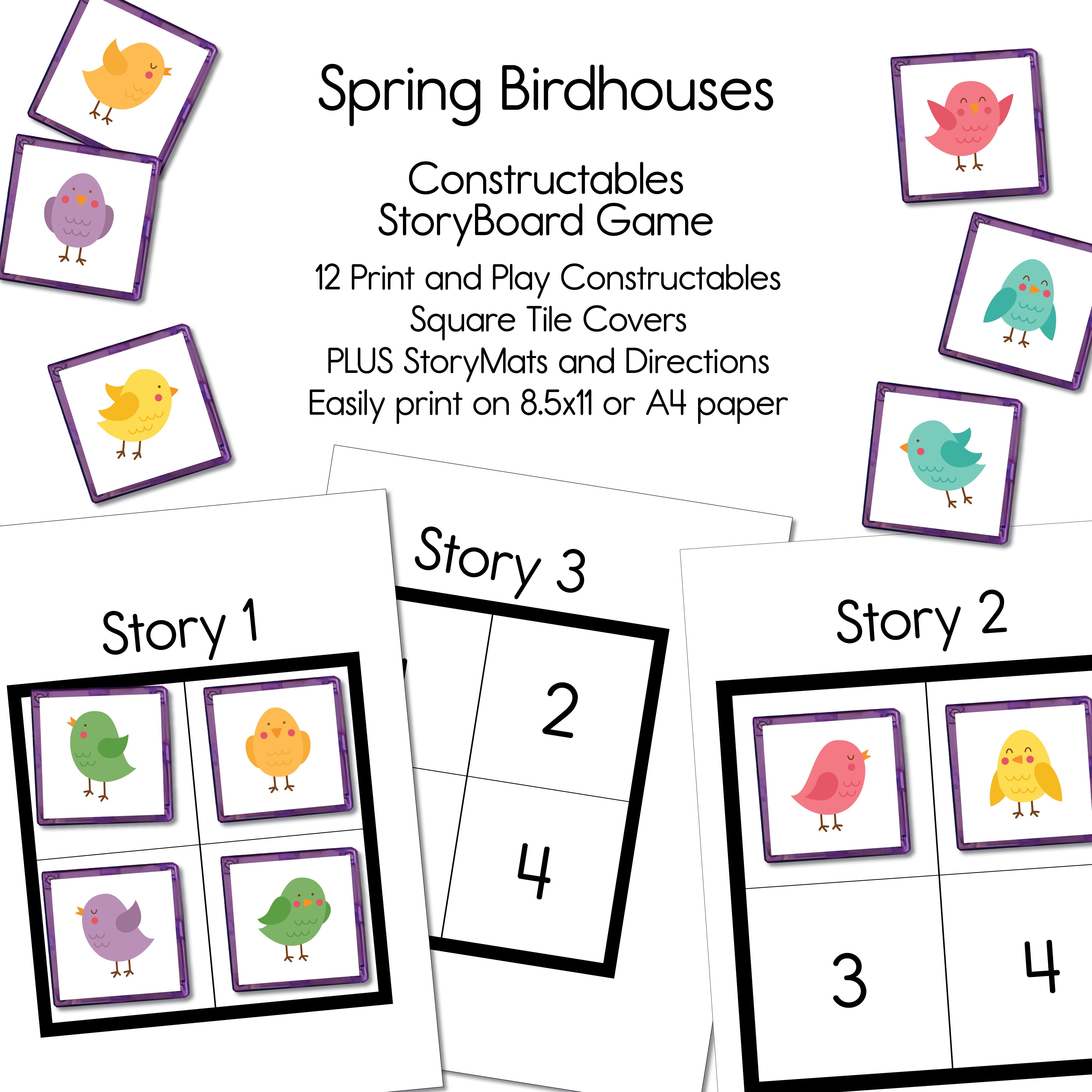 Spring Birdhouses - Constructables StoryBoard Game – Practically Playing