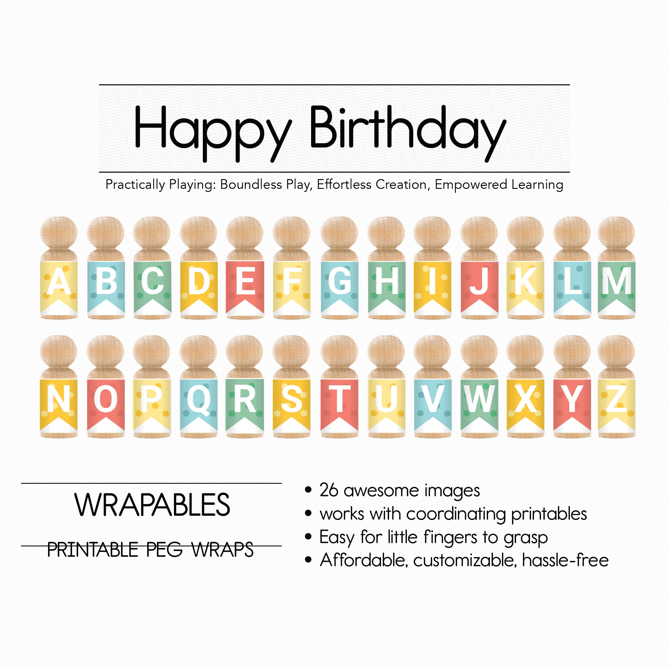 Happy Birthday - Wrapable Letter – Practically Playing