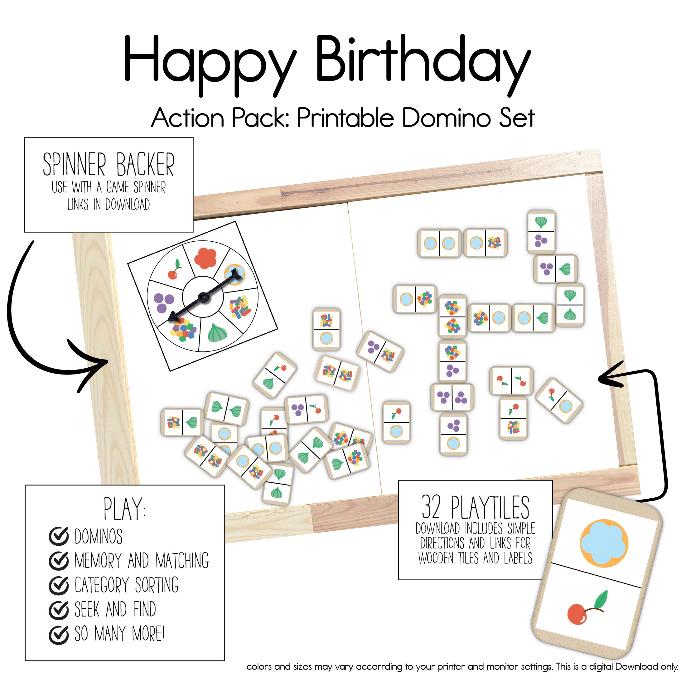Happy Birthday - Dominos Game Pack – Practically Playing