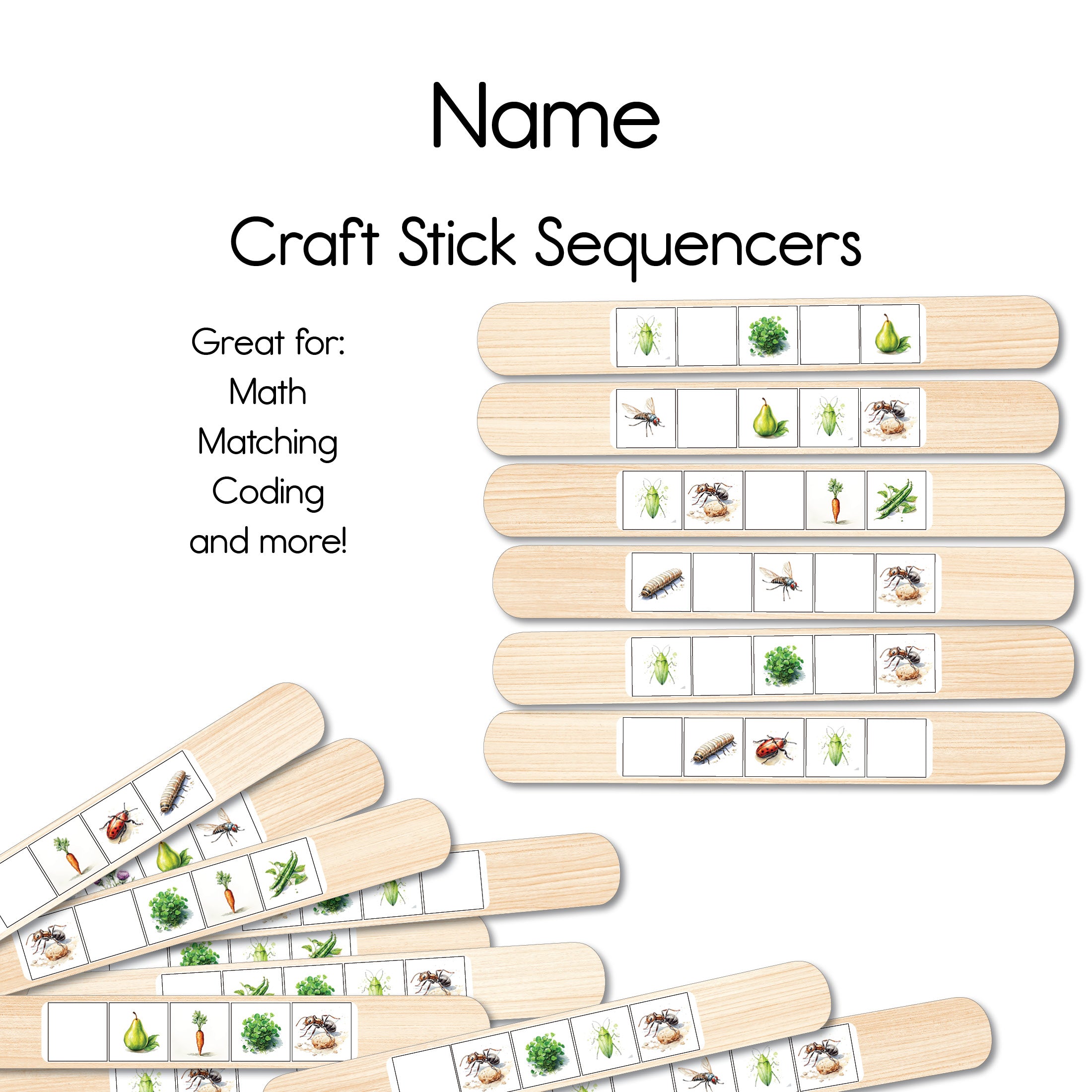 Feed the Lizard - Craft Stick Covers and Toppers – Practically Playing