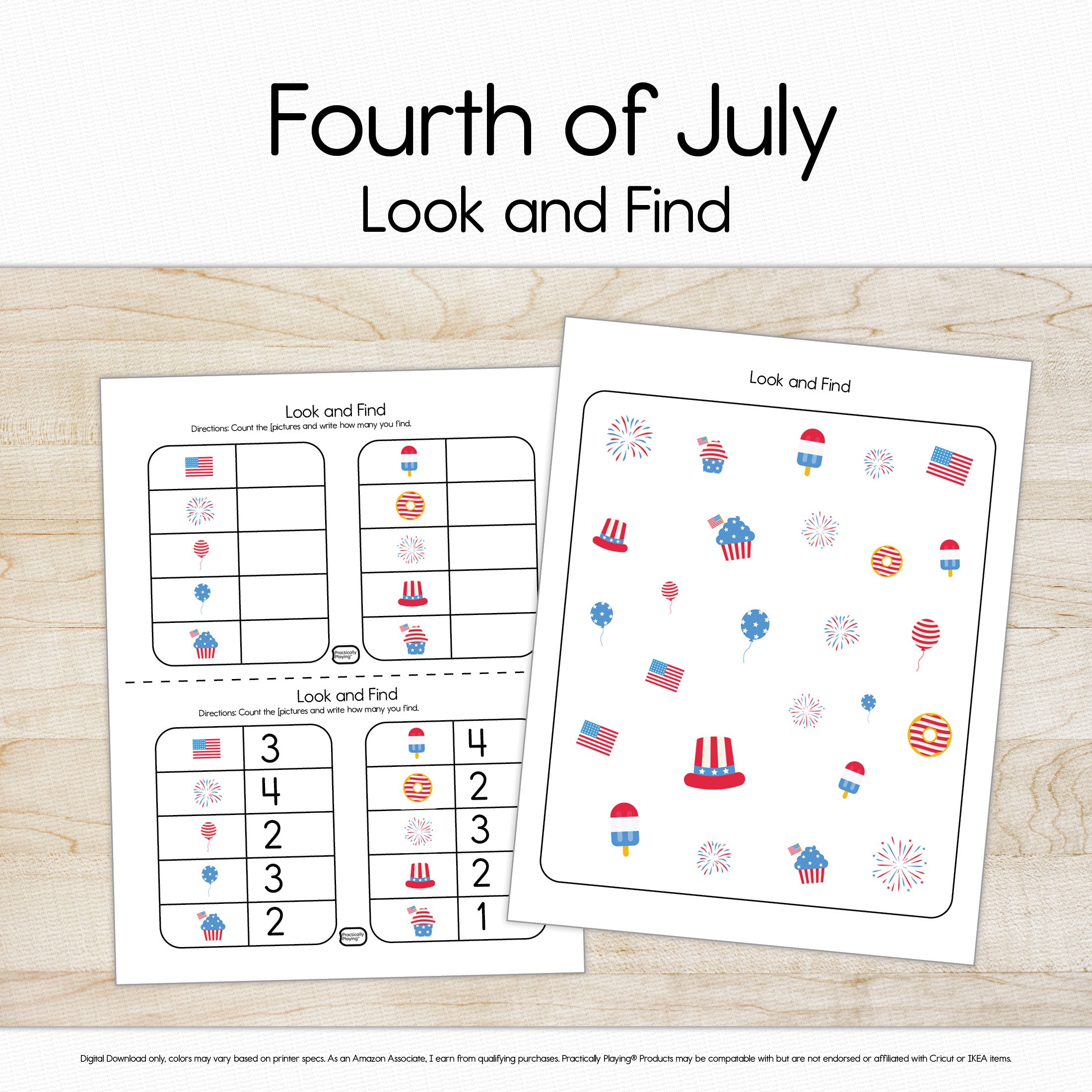 Fourth of July - Look and Find – Practically Playing