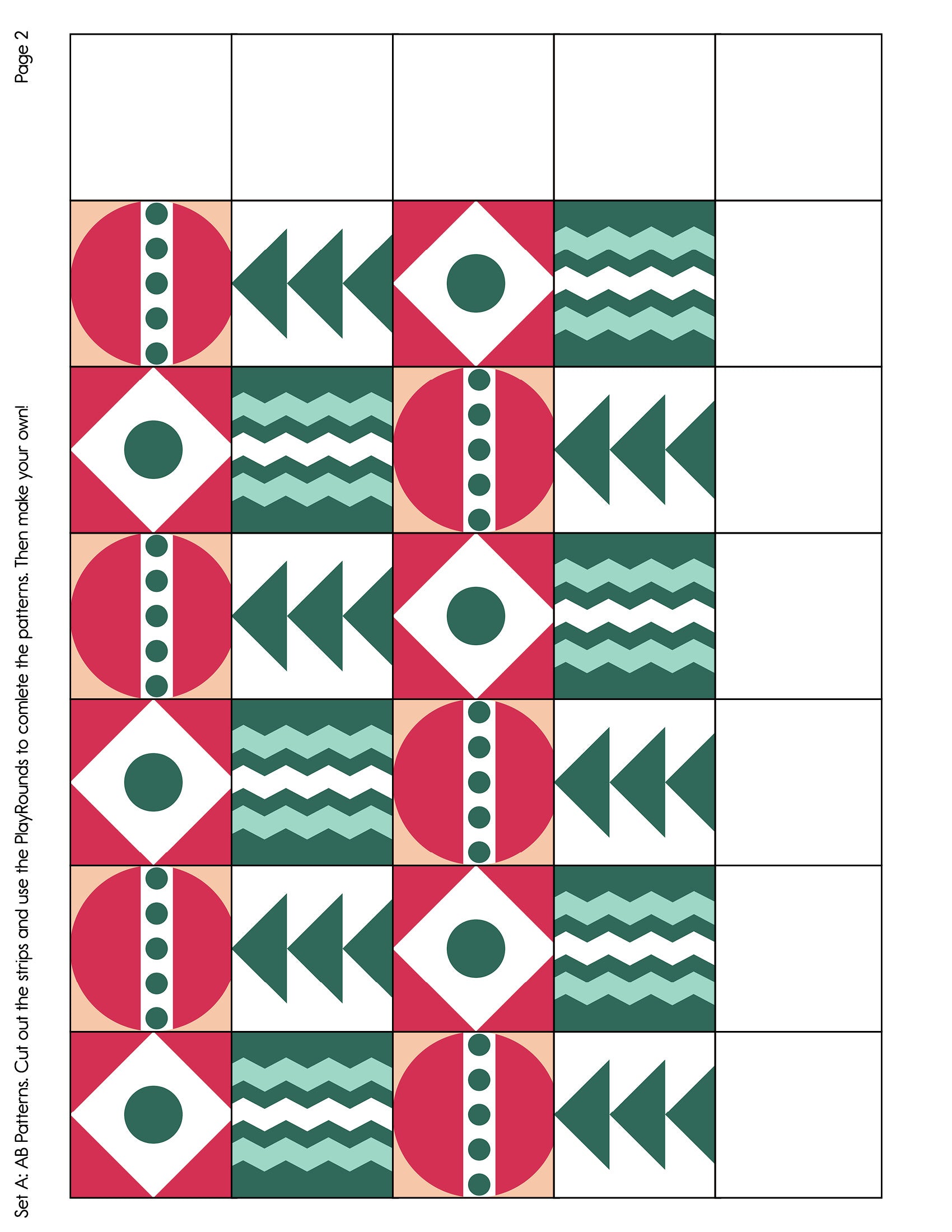 Christmas Bauhaus - Pack Pattern Strips – Practically Playing