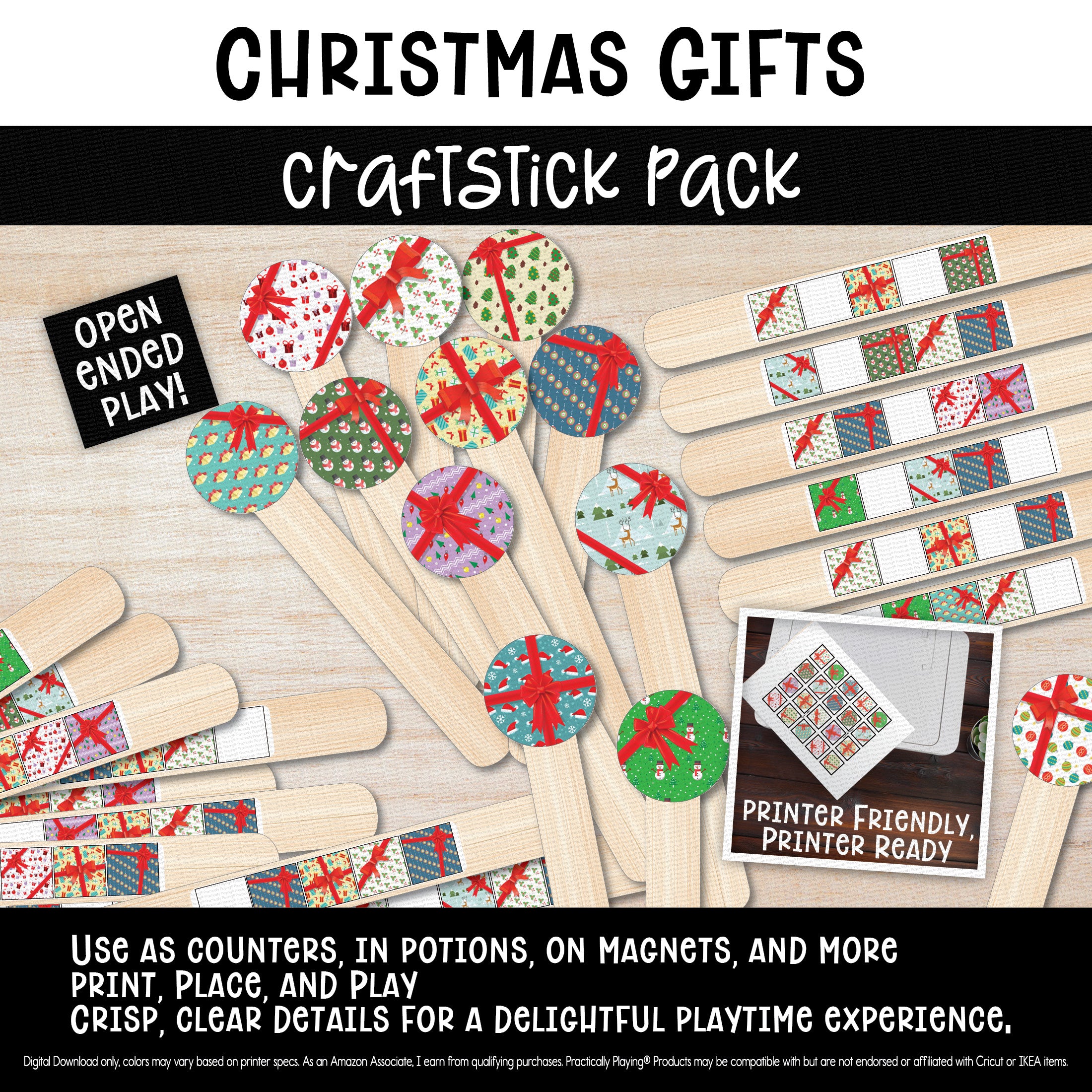 Christmas Gifts - Craft Stick Covers and Toppers – Practically Playing