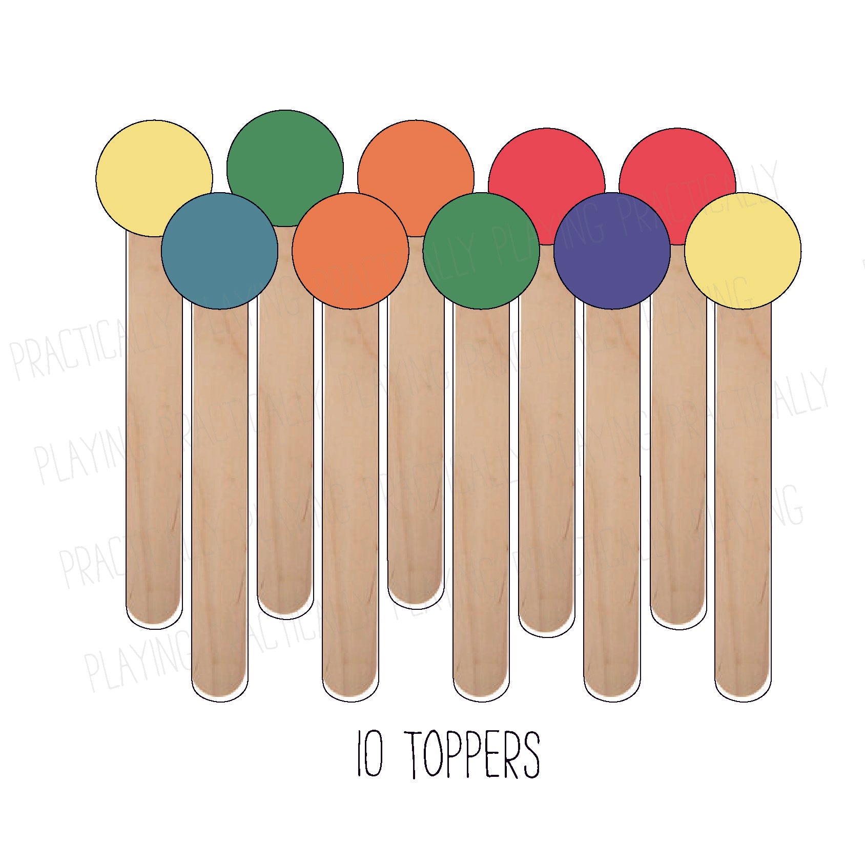 Colorful Craft Stick Covers and Toppers 6 – Practically Playing