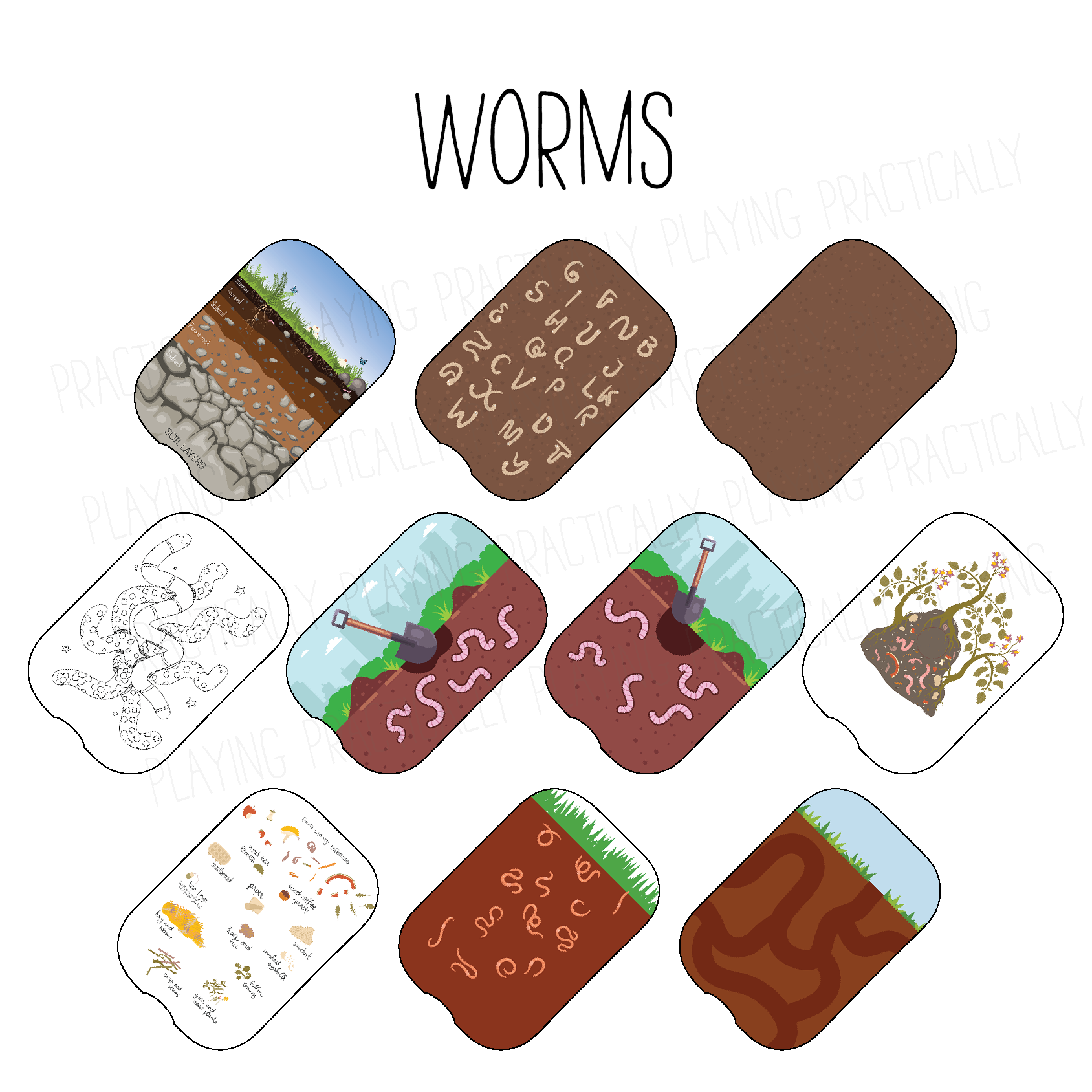 Worms Printable Insert Pack – Practically Playing