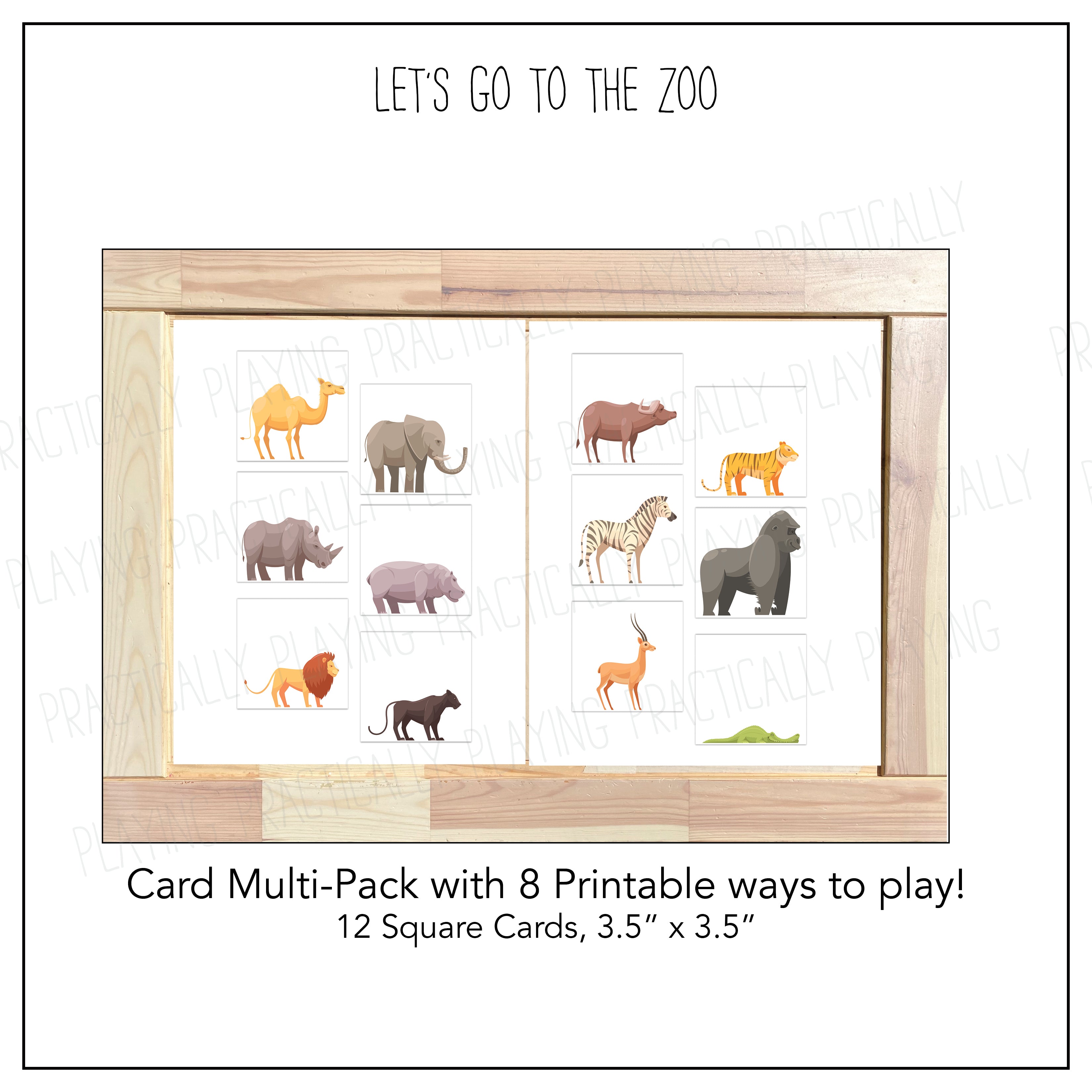 Zoo Animals Mega Card Pack – Practically Playing