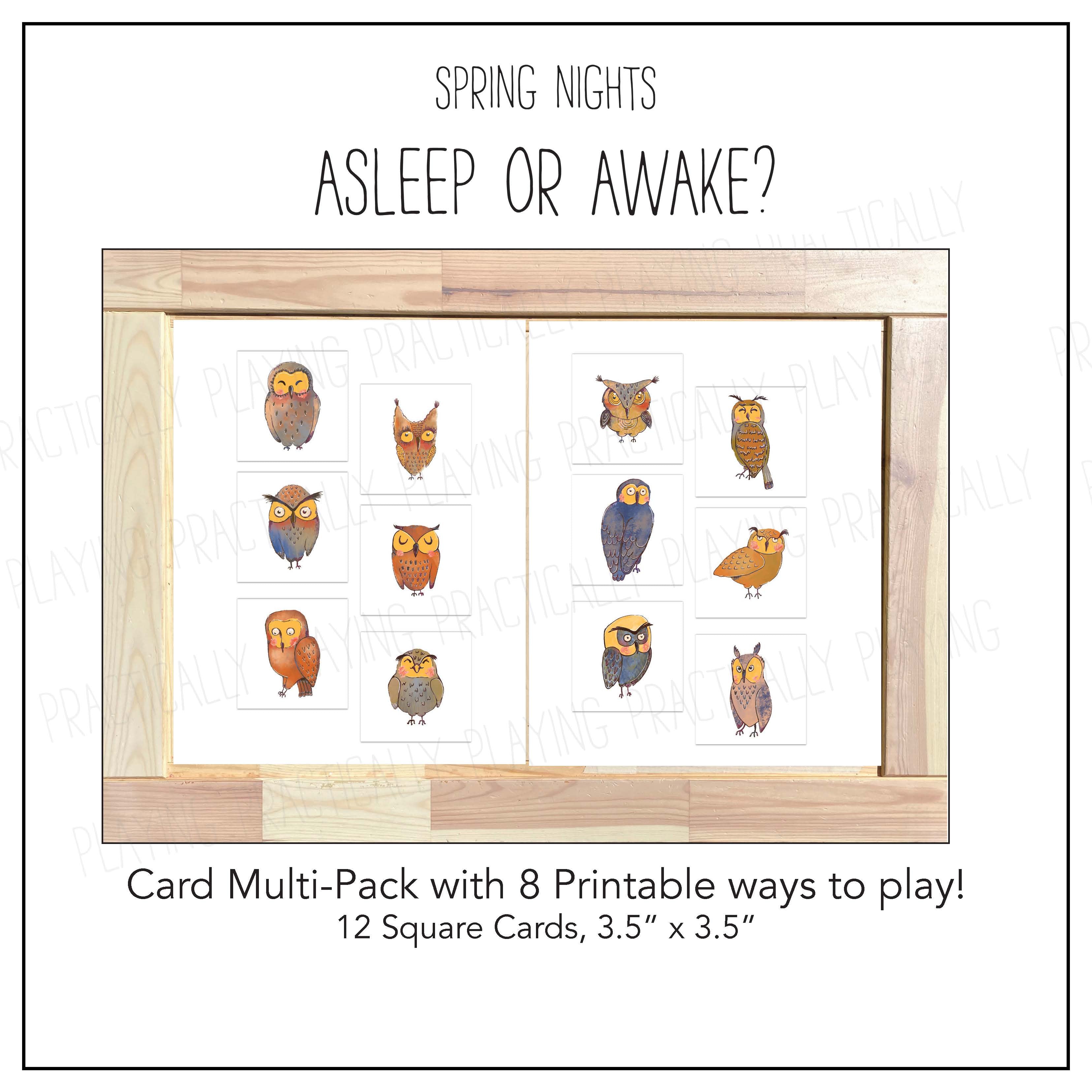 Spring Nights Cards Pack, Asleep or Awake – Practically Playing