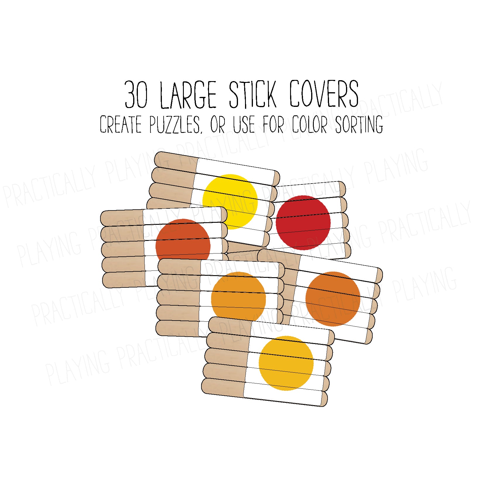 Emotional Scale Craft Stick Covers and Toppers C – Practically Playing