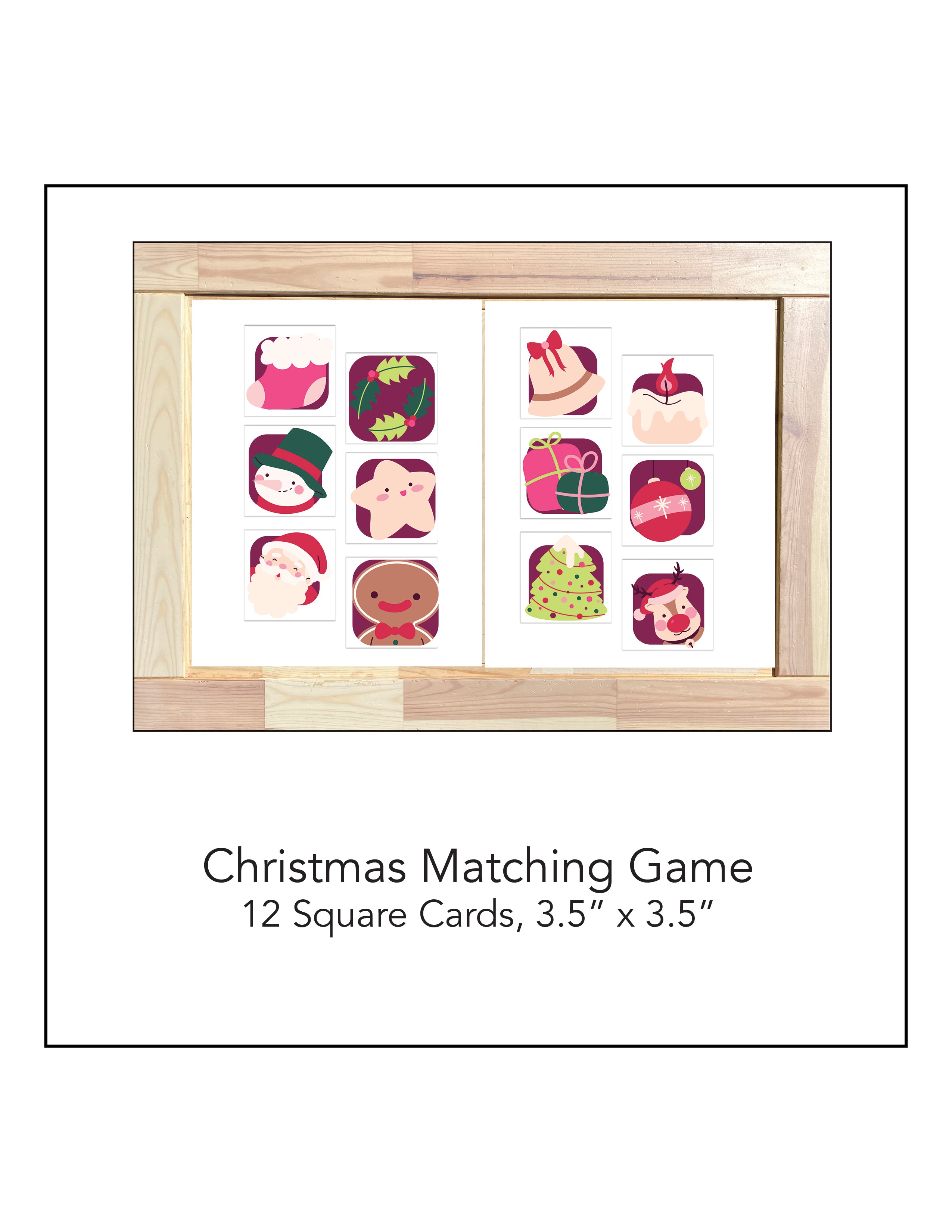 Cute Christmas Matching Cards – Practically Playing