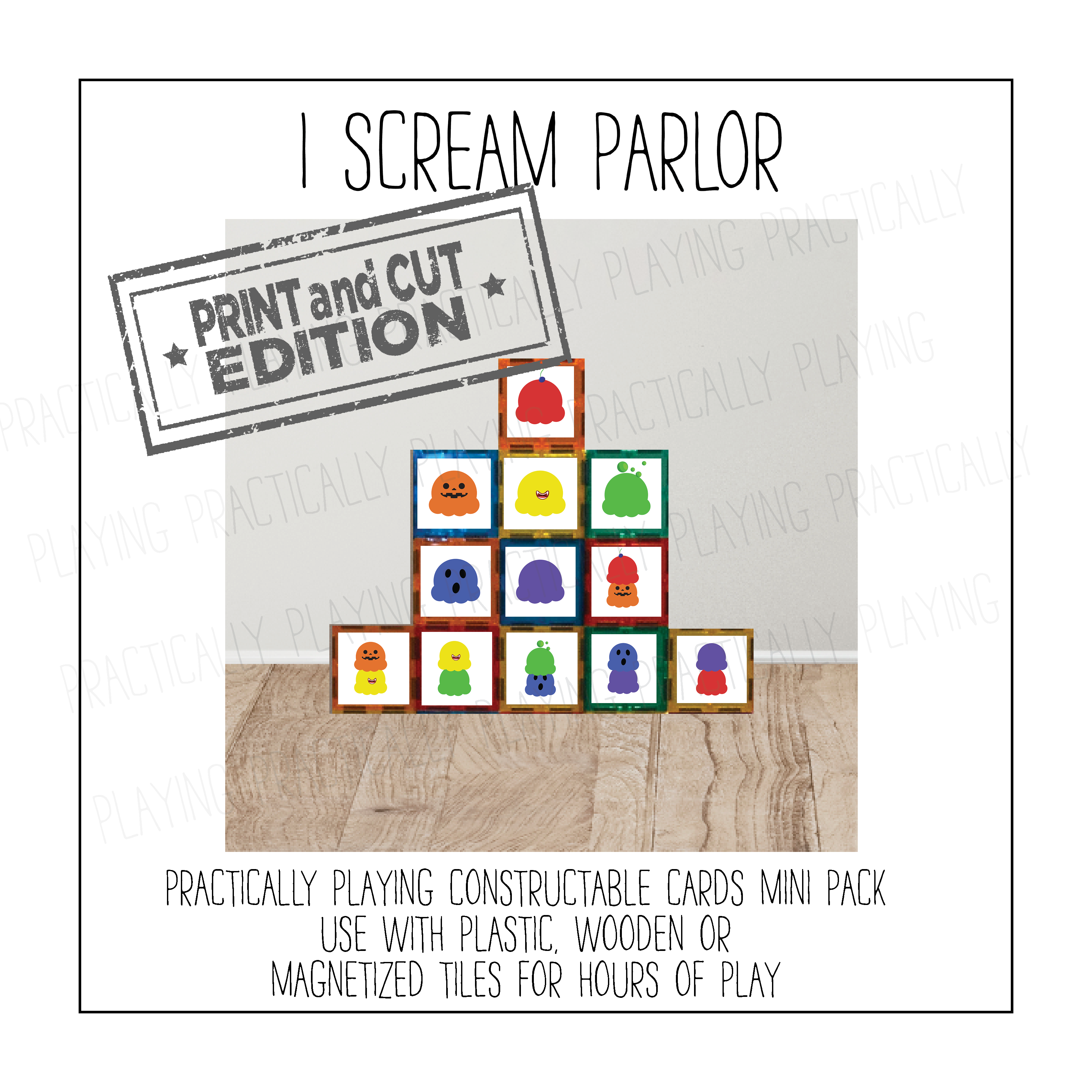 I Scream Parlor Constructable Mini Pack - Cricut Print and Cut Compati – Practically Playing