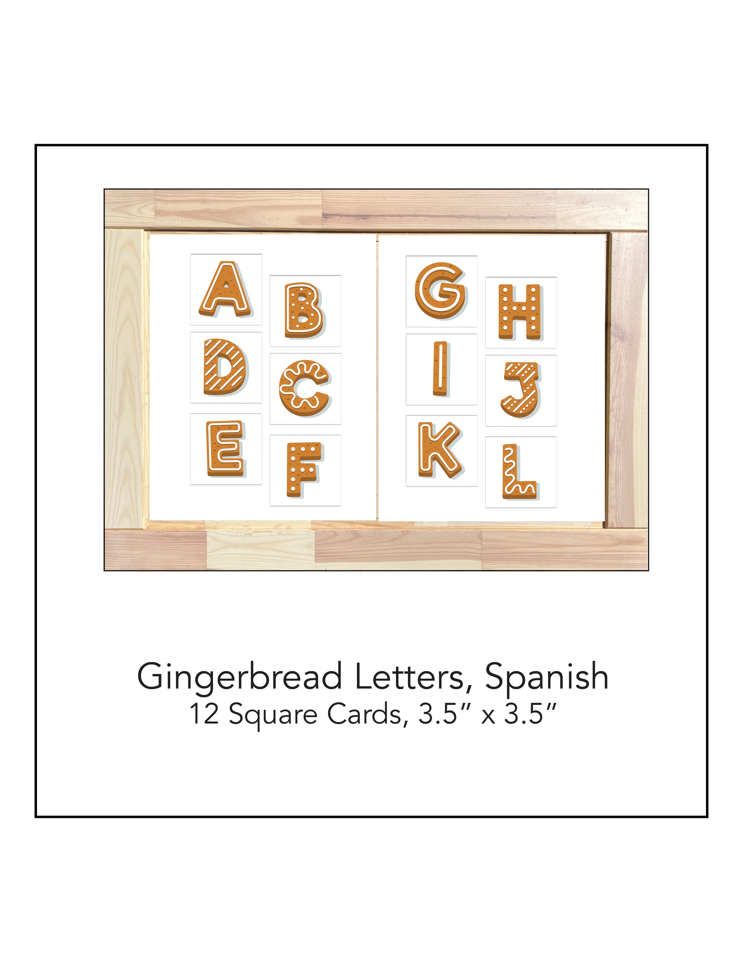 Gingerbread Letters, English & Spanish – Practically Playing