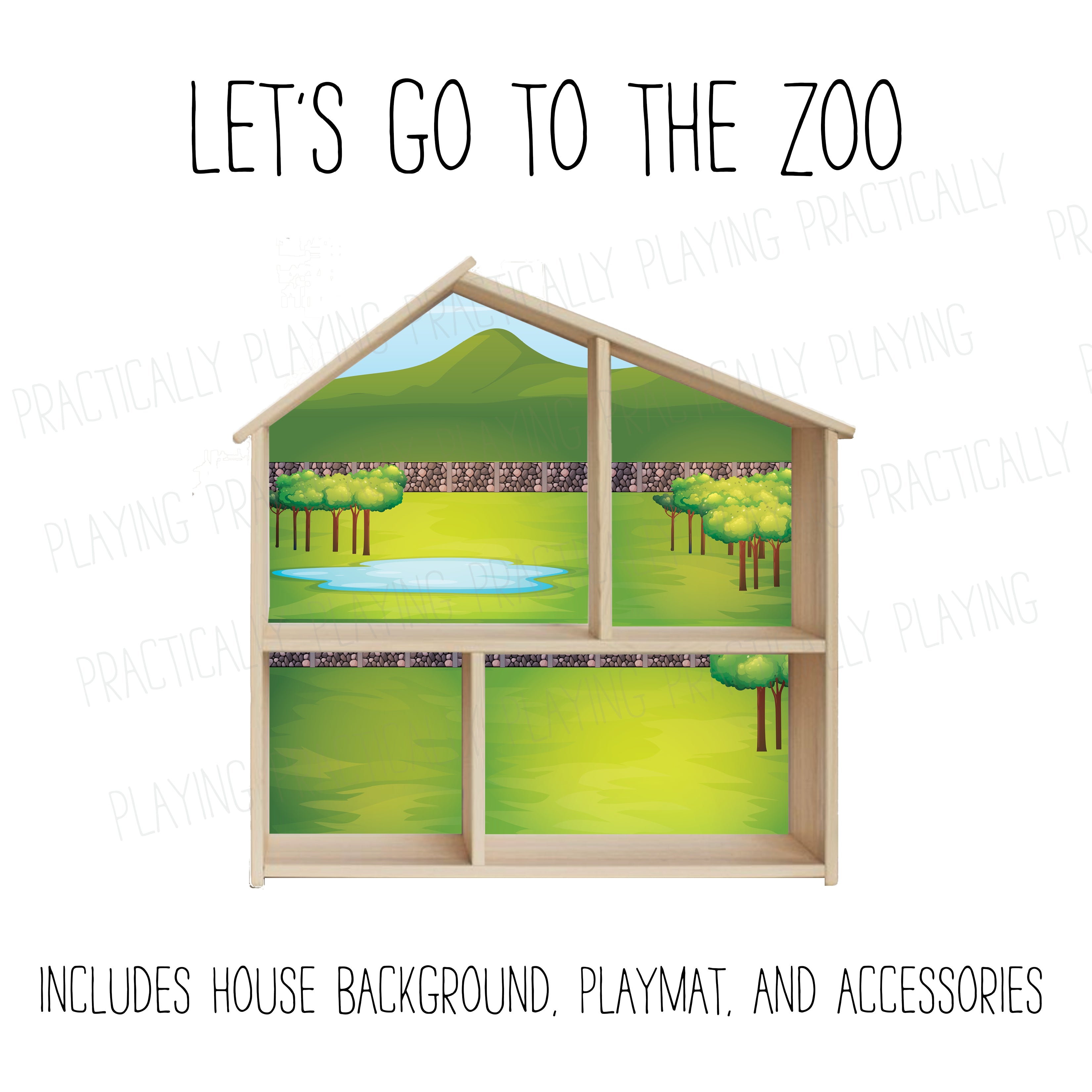 Let's Go to the Zoo Dollhouse Insert Pack – Practically Playing