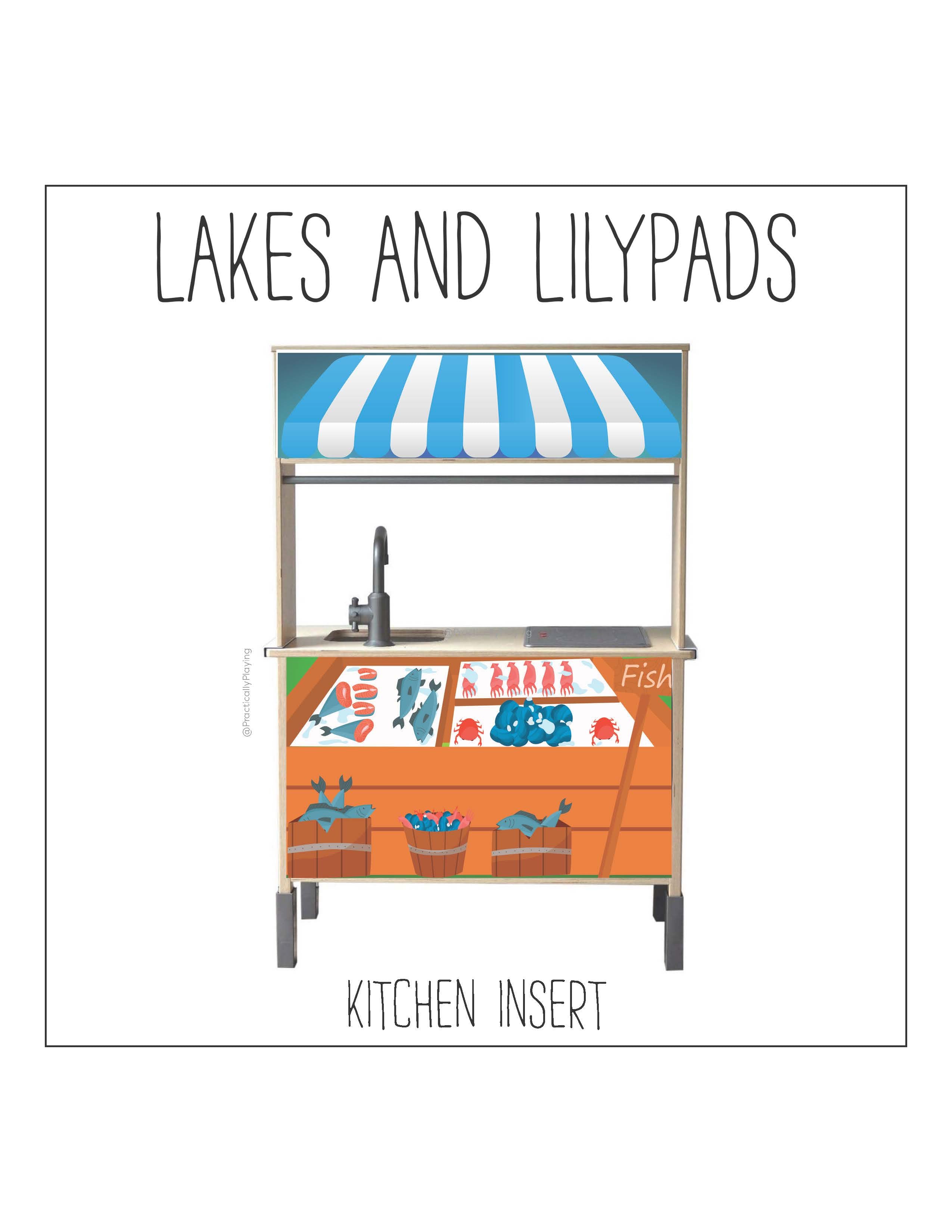 Fish Stand Kitchen Insert Pack (Lakes and Lily Pads) – Practically Playing