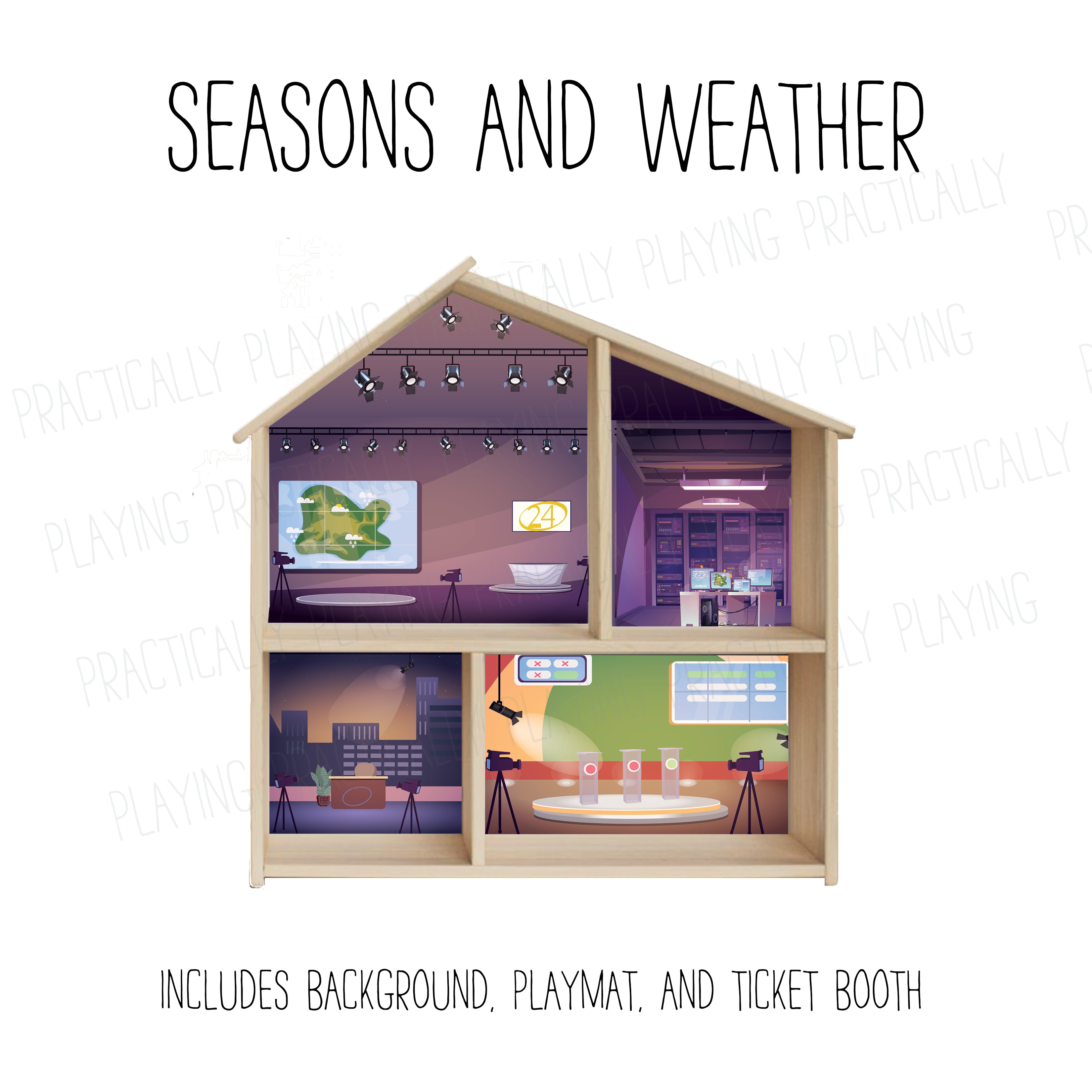 TV Studio Dollhouse Insert – Practically Playing