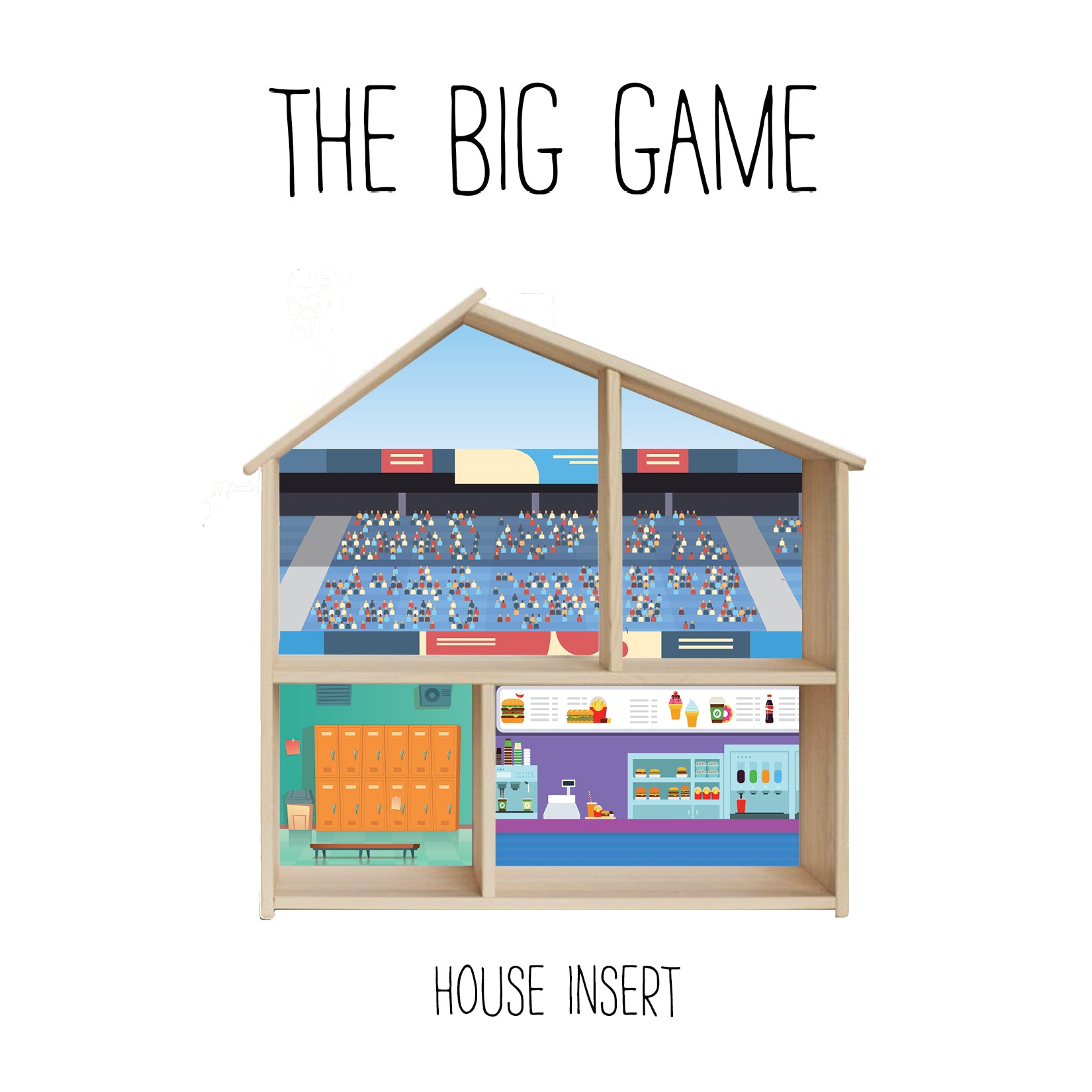 The Big Game Dollhouse Insert and Play Mat – Practically Playing