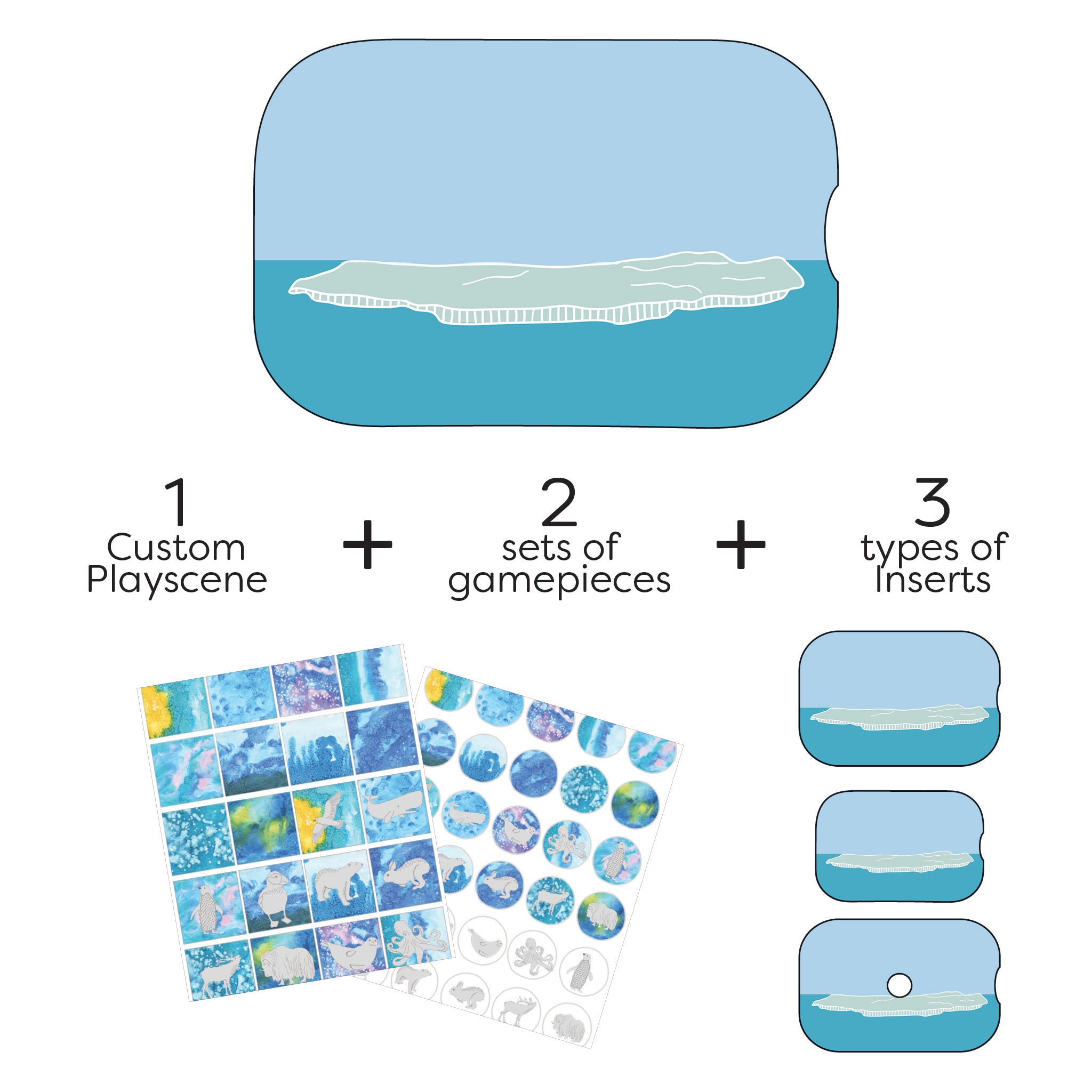 Arctic Watercolors Activity Pack (Flisat Printable Inserts- Game Pack) – Practically Playing