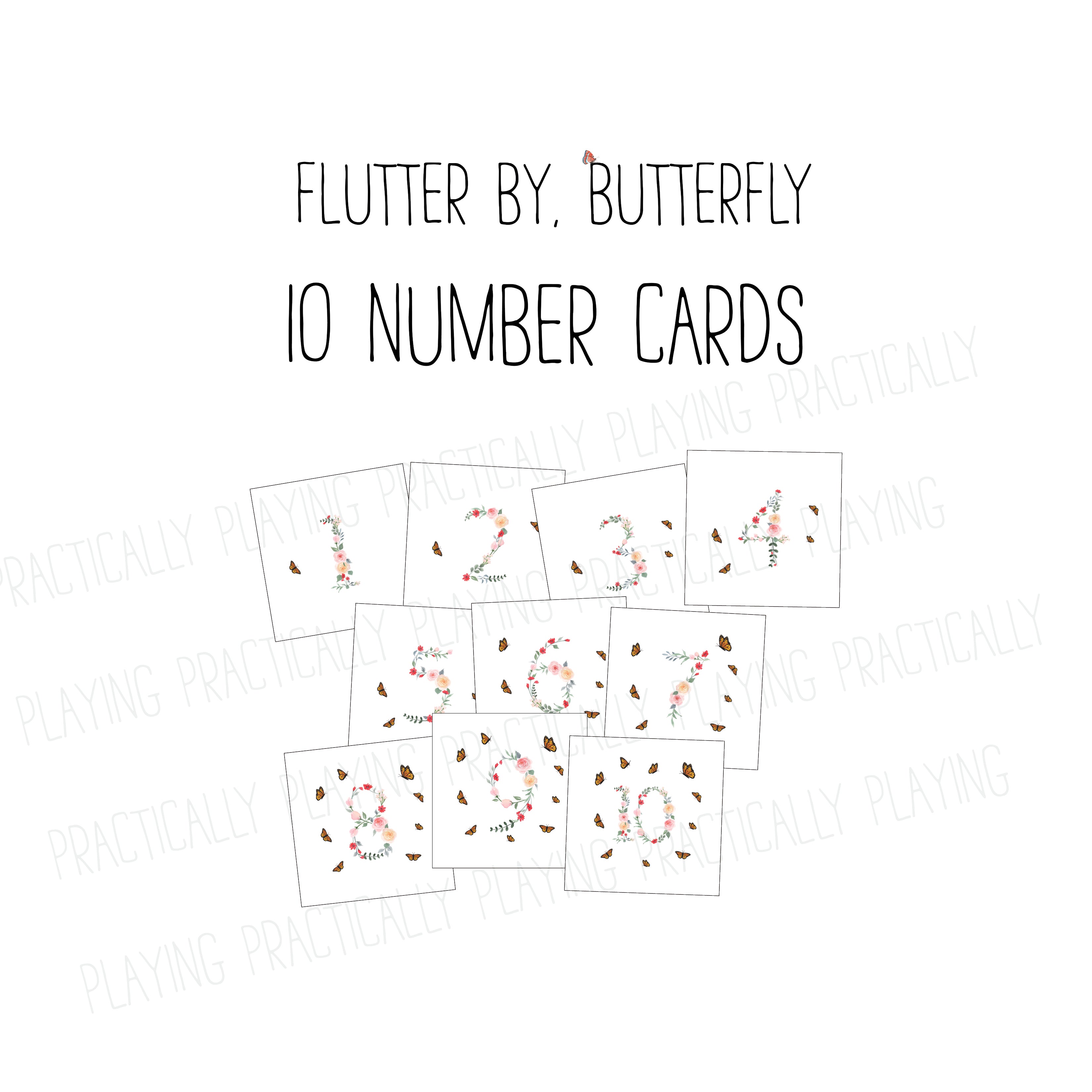Flutter By, Butterfly Number Pack – Practically Playing