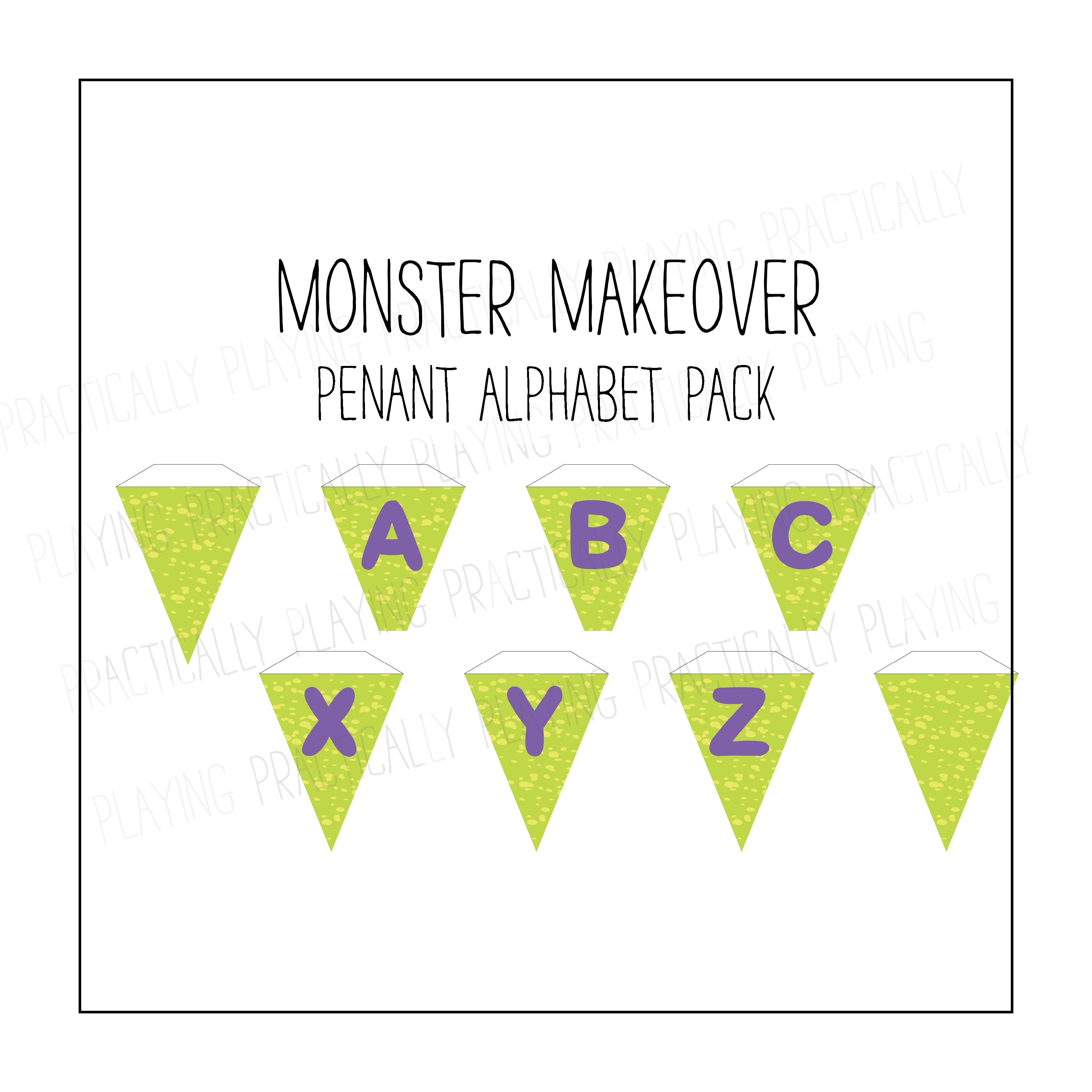 Monster Makeover Letter Pack - Penant Banner – Practically Playing