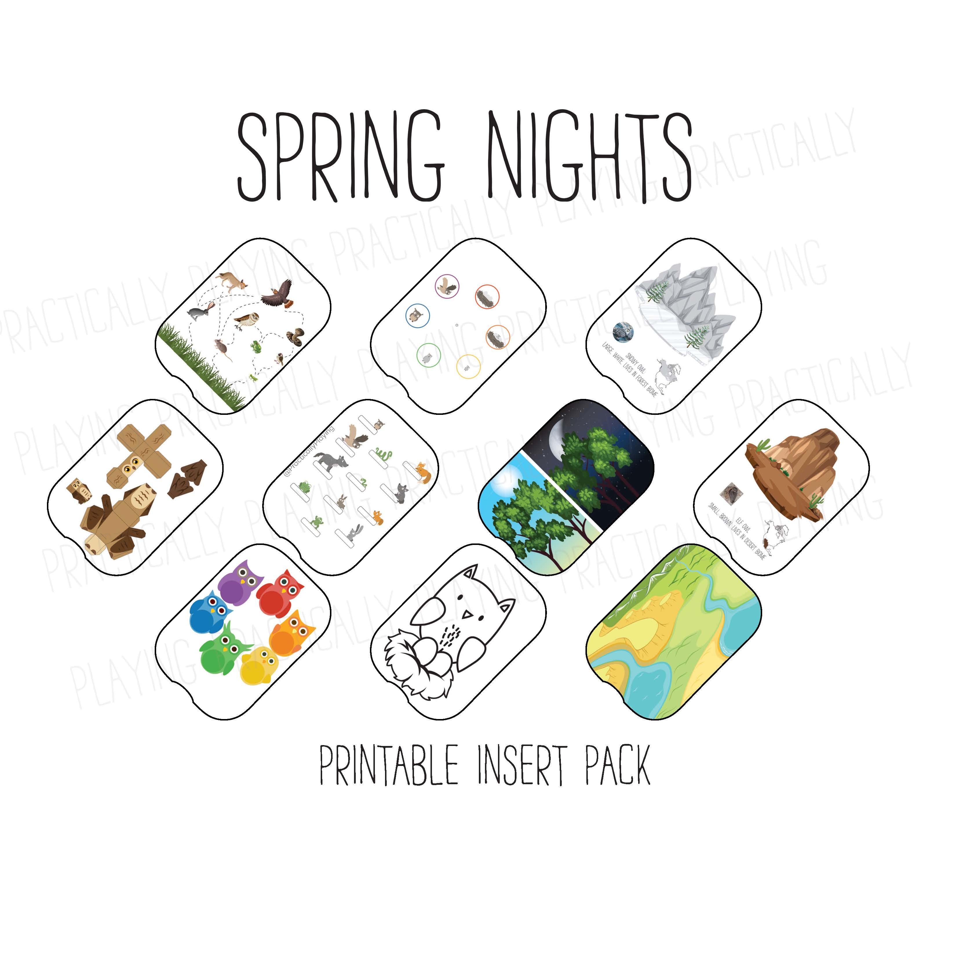 Spring Nights Inserts and PlayBoards – Practically Playing
