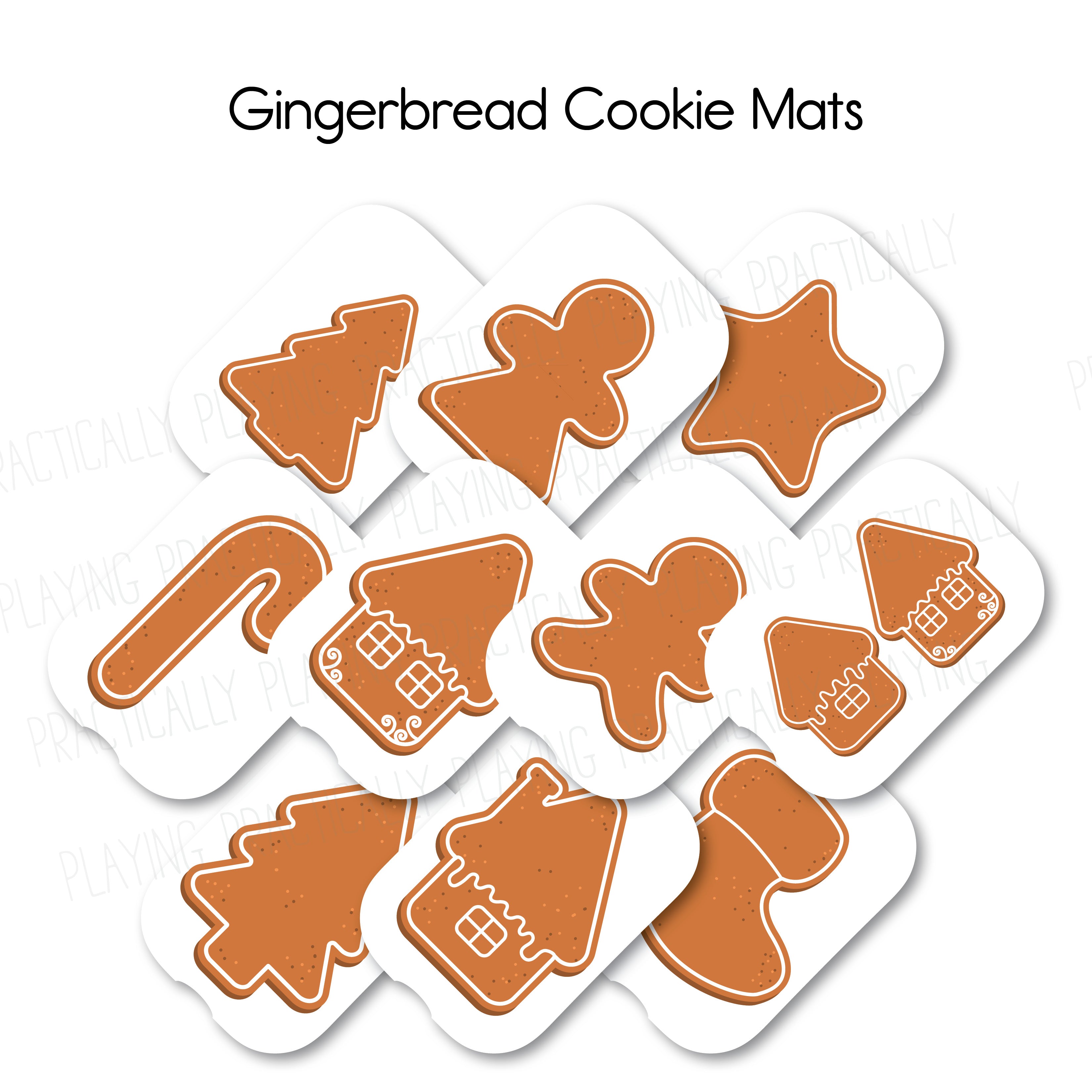 Gingerbread Playmats Versa Pack: 10 Large Printable Inserts or Playmat – Practically Playing