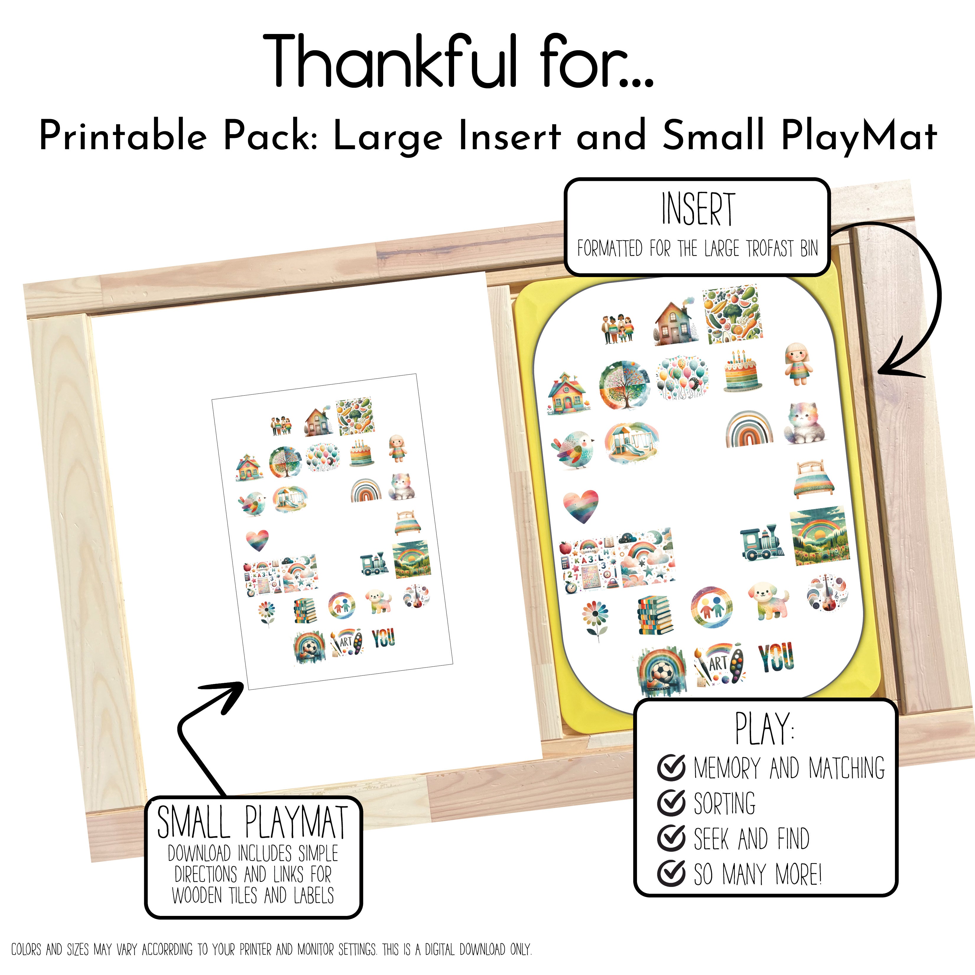 Thankful For... (The Gratitude Pack) Action Pack: Printable Inserts an – Practically Playing