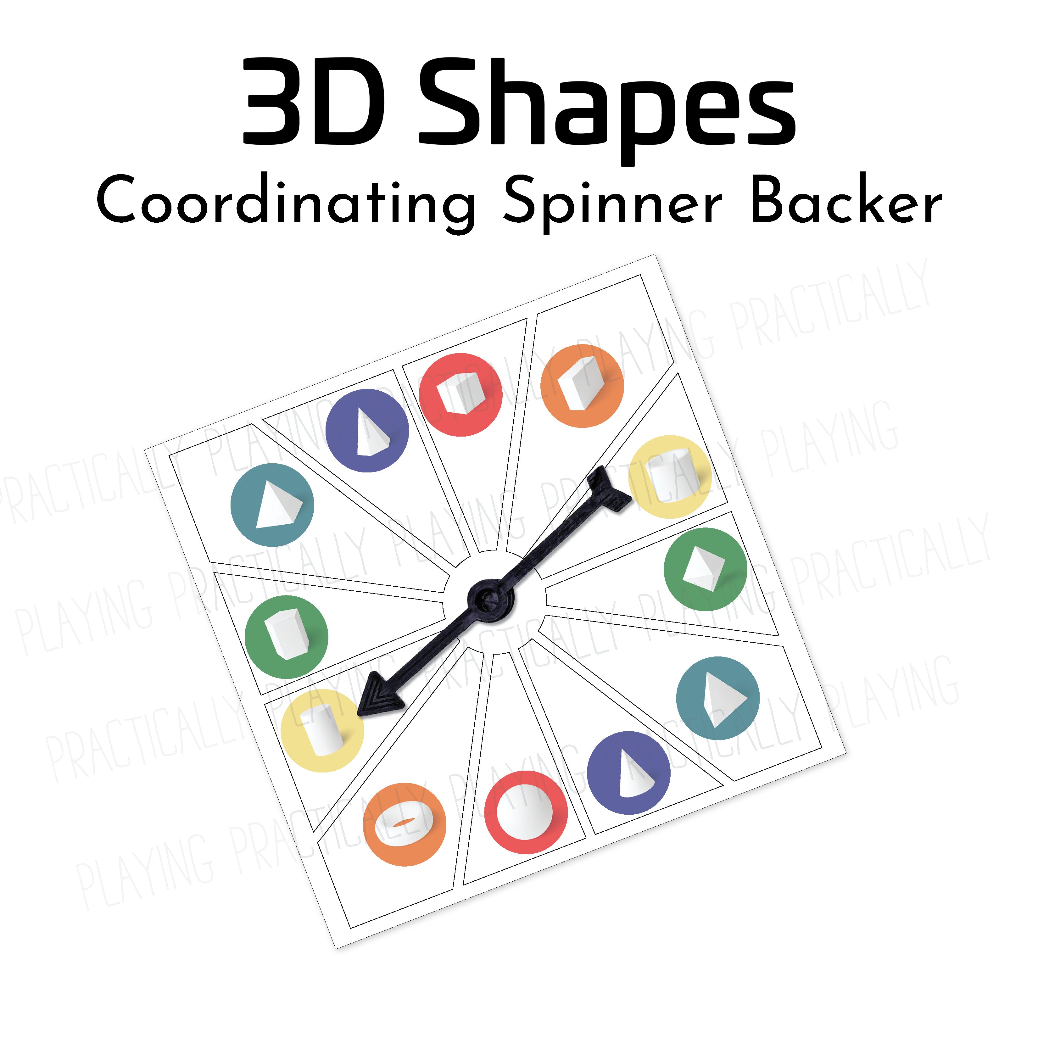 3D Shapes Game Essentials Game Essentials Pack: Printable Insert, Game – Practically Playing
