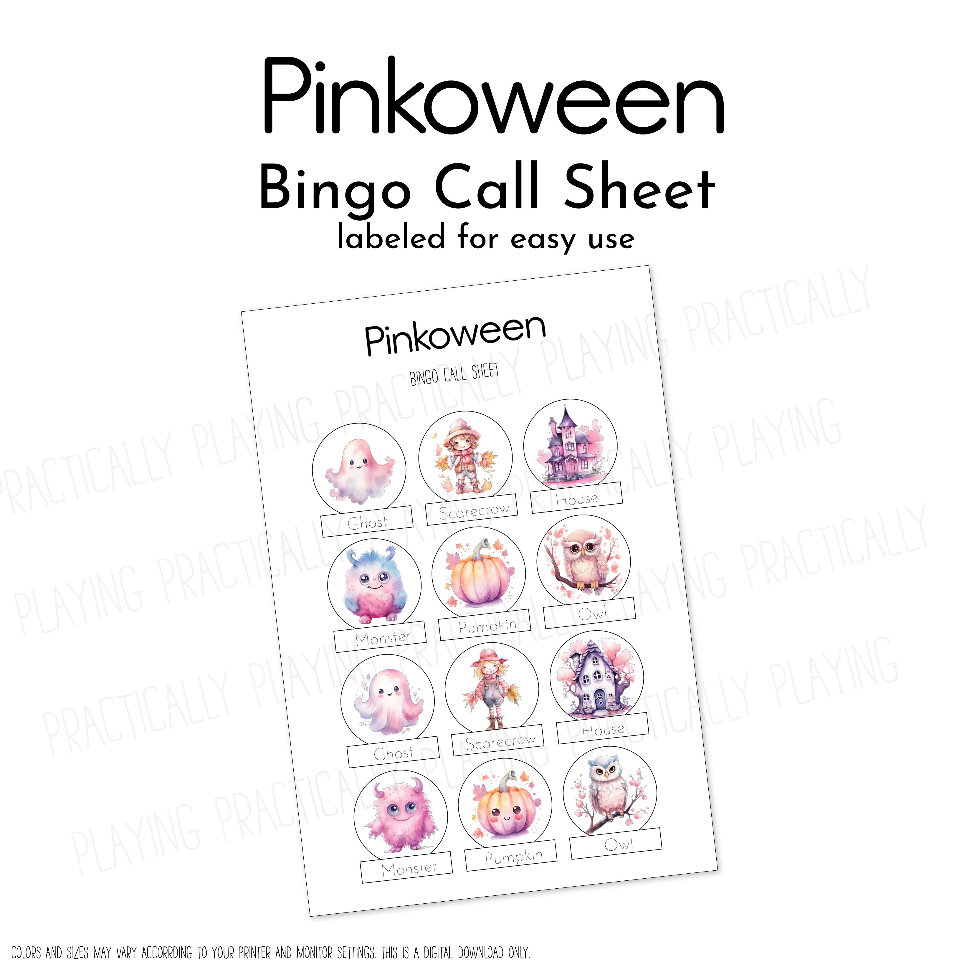 Pinkoween Game Essentials Pack: Printable Insert, Game and Loose Parts – Practically Playing