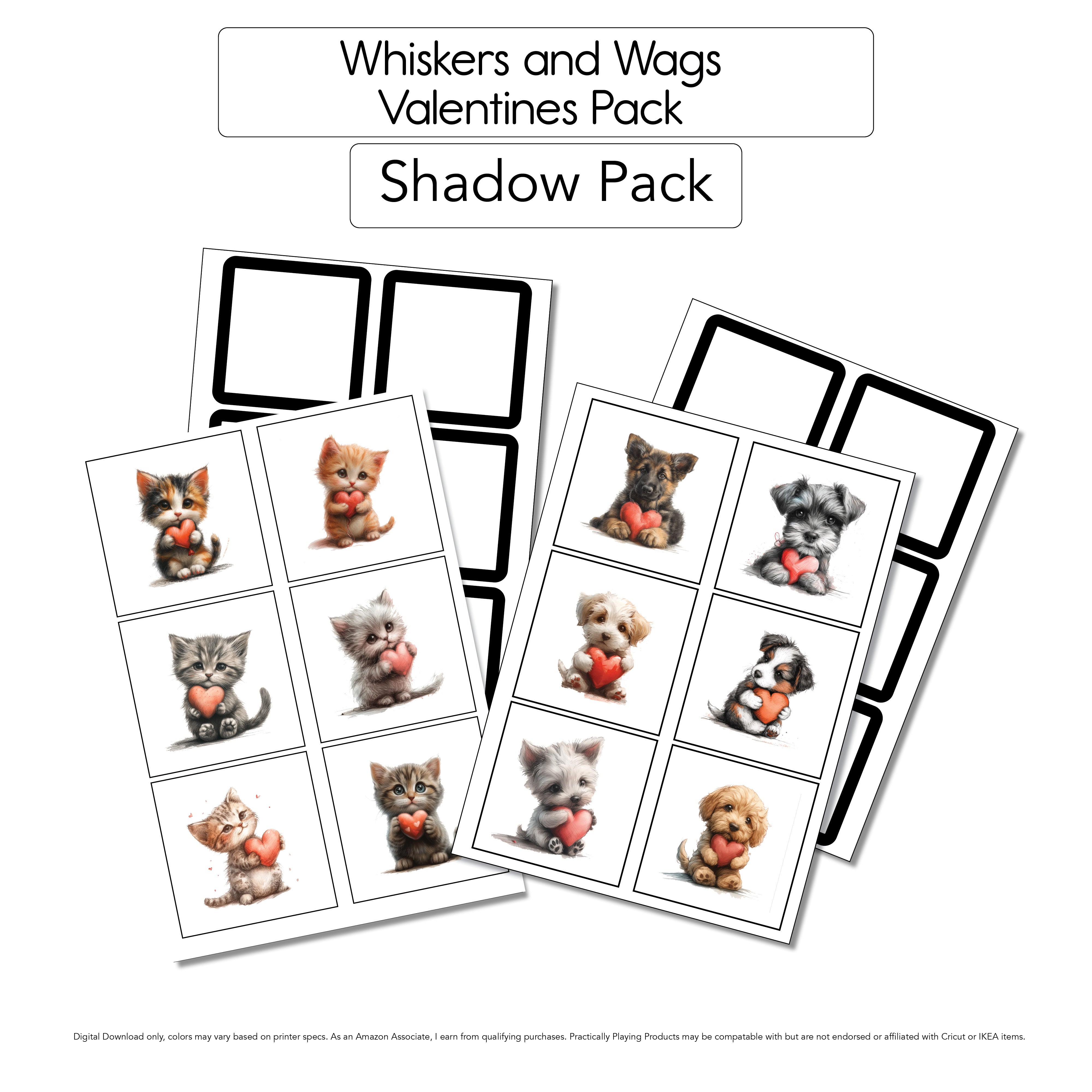 Whiskers and Wags - 12 Shadow Cards – Practically Playing