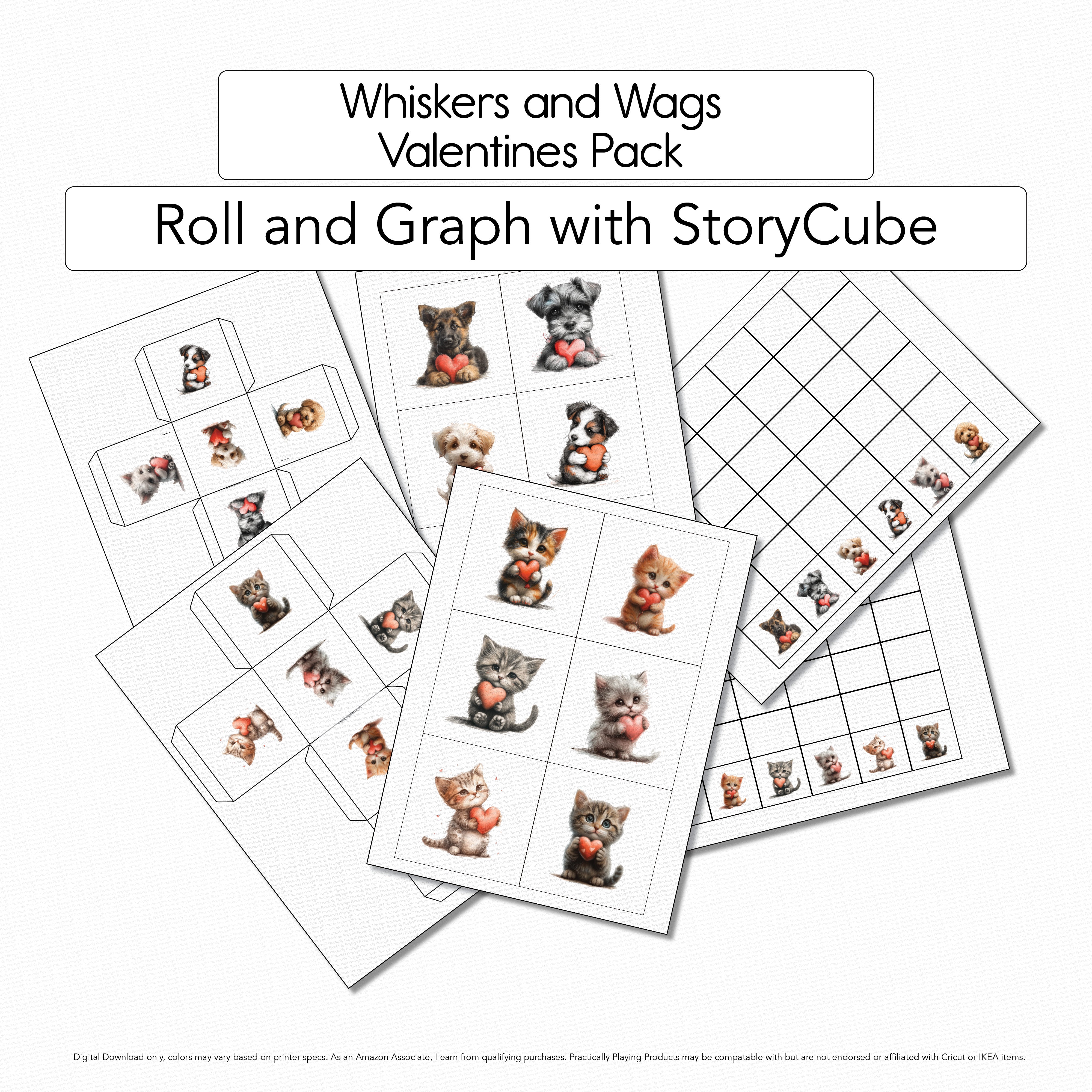 Whiskers and Wags - 12 Roll and Graph with Printable Cube – Practically ...