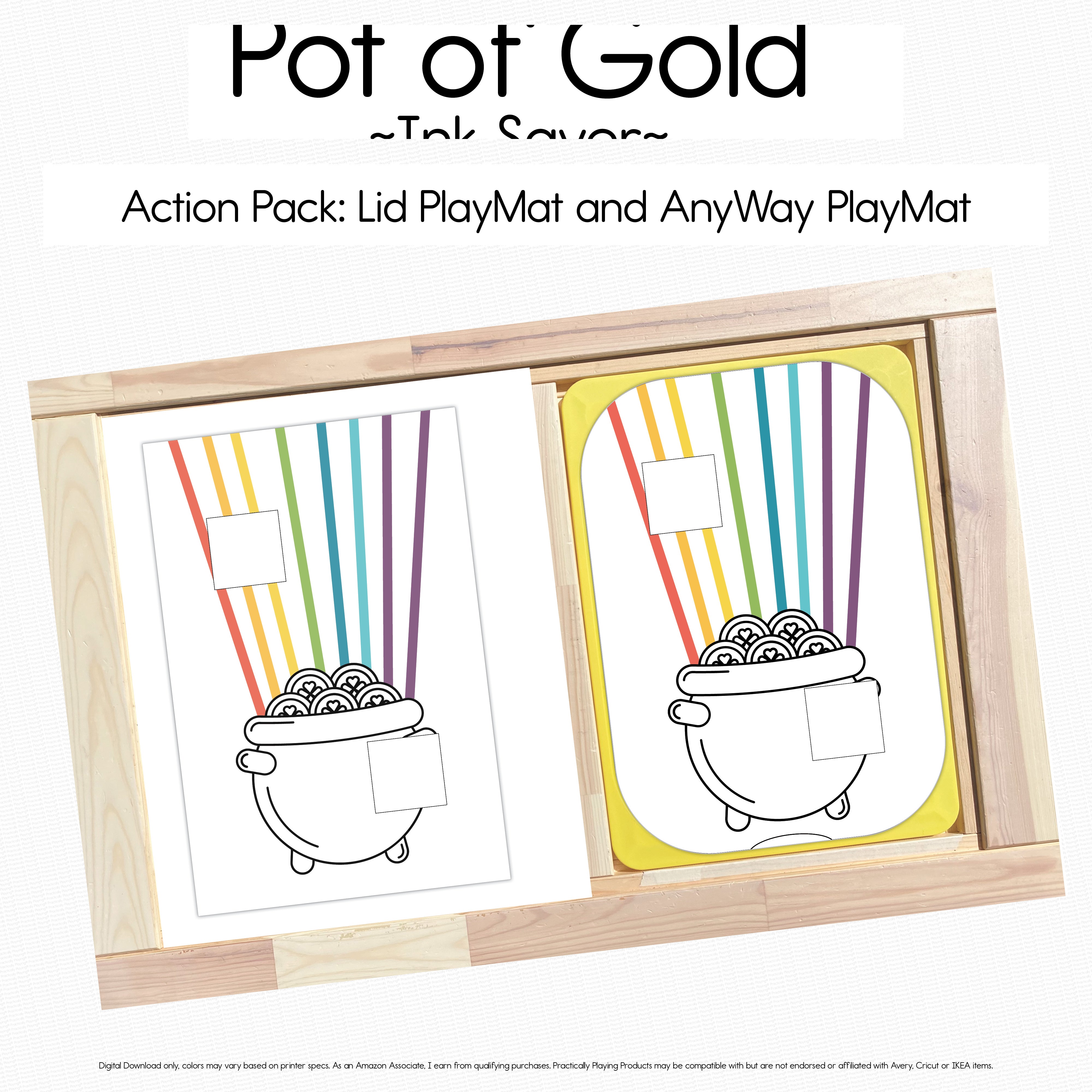 Pot of Gold Ink Saver - Two Square PlayMat – Practically Playing