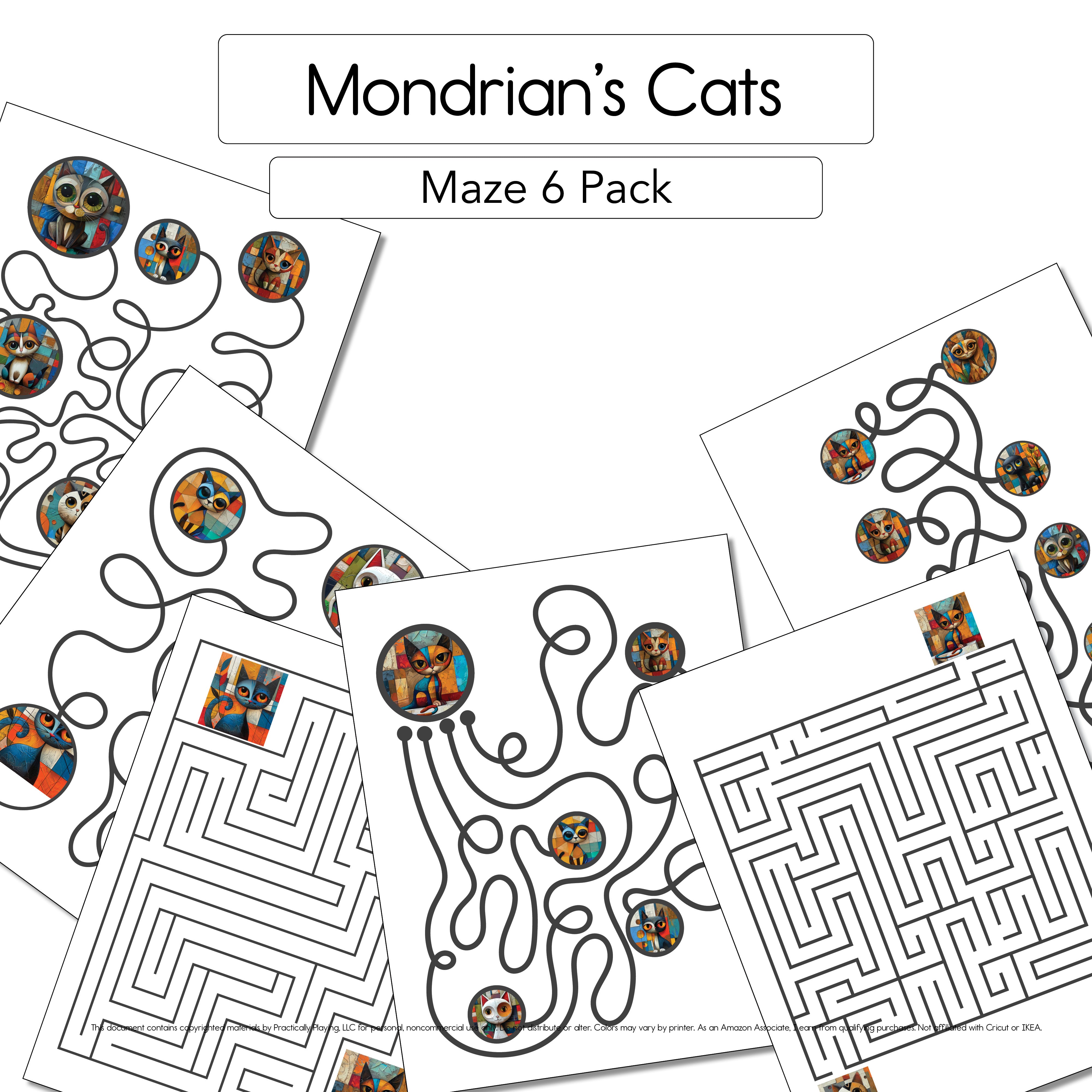 Mondrian's Cats - Mazes Pack – Practically Playing