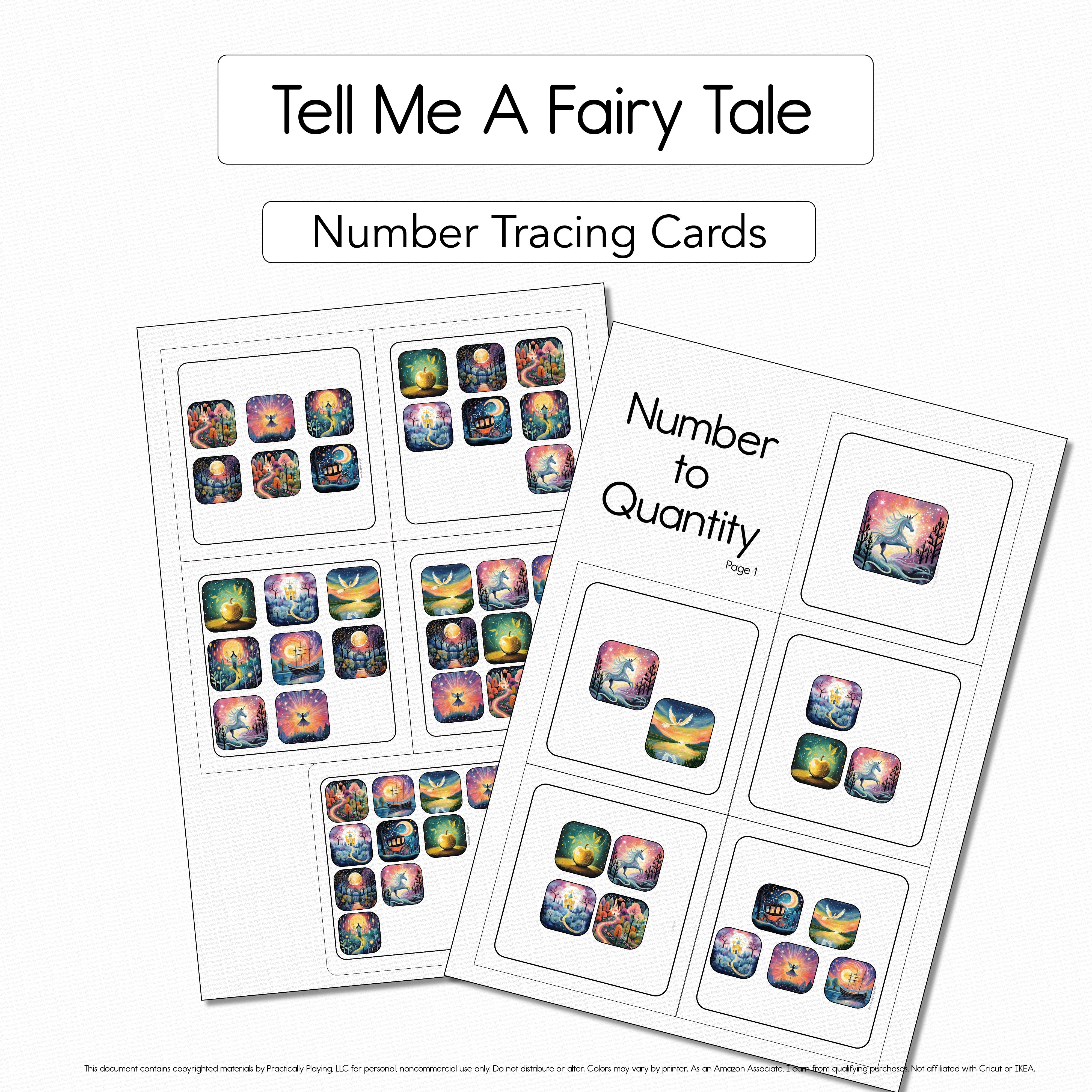 Tell Me a Fairy Tale - Number Tracing Cards – Practically Playing
