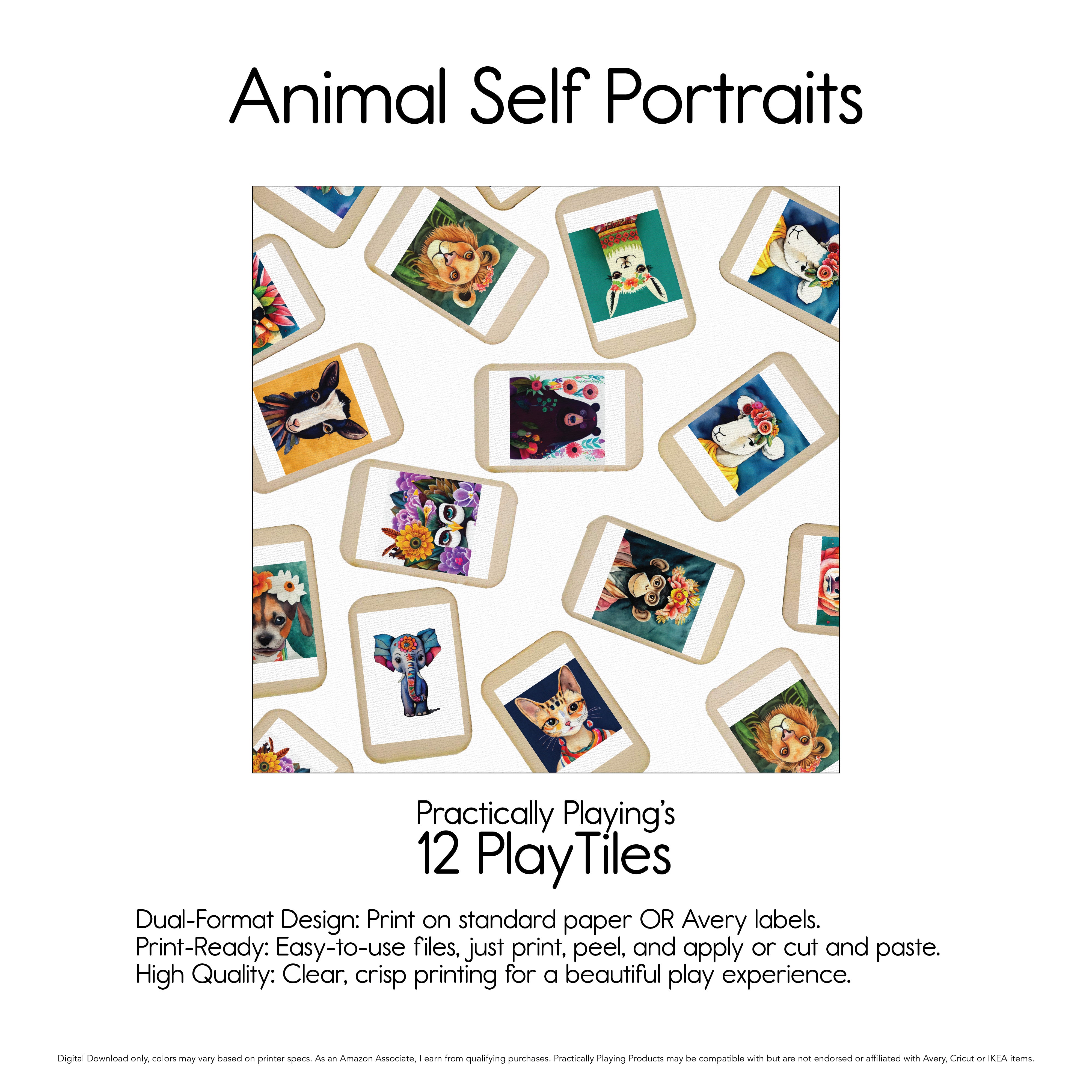 Animal Self Portraits - PlayTiles – Practically Playing