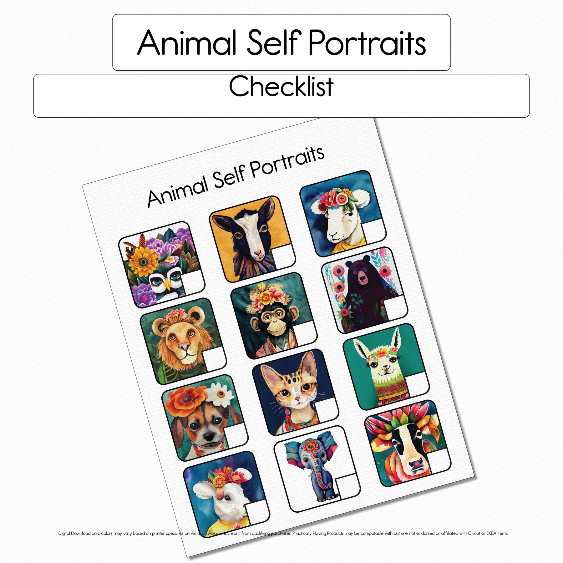 Animal Self Portraits - Checklist – Practically Playing