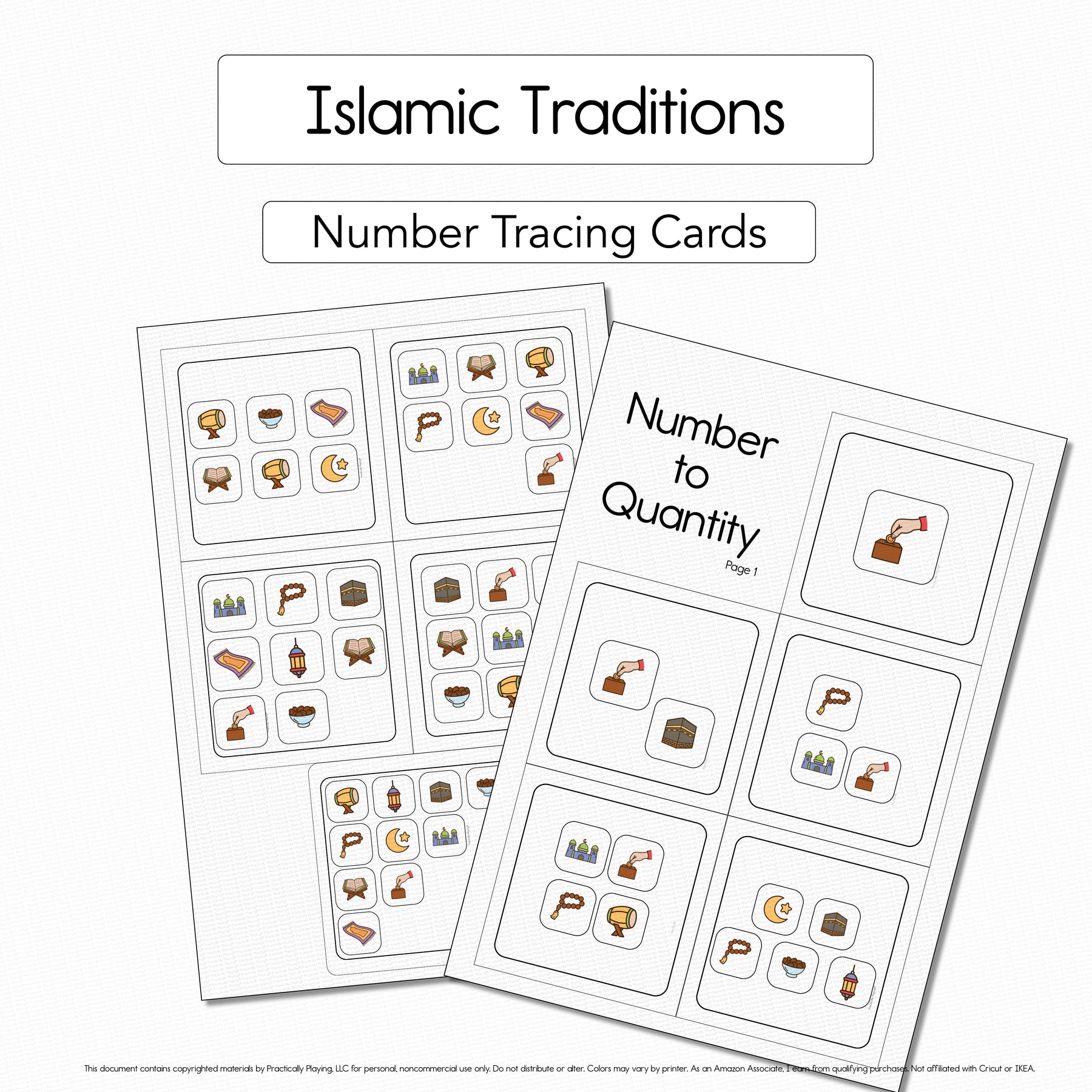 Islamic Traditions - Number Tracing Cards – Practically Playing