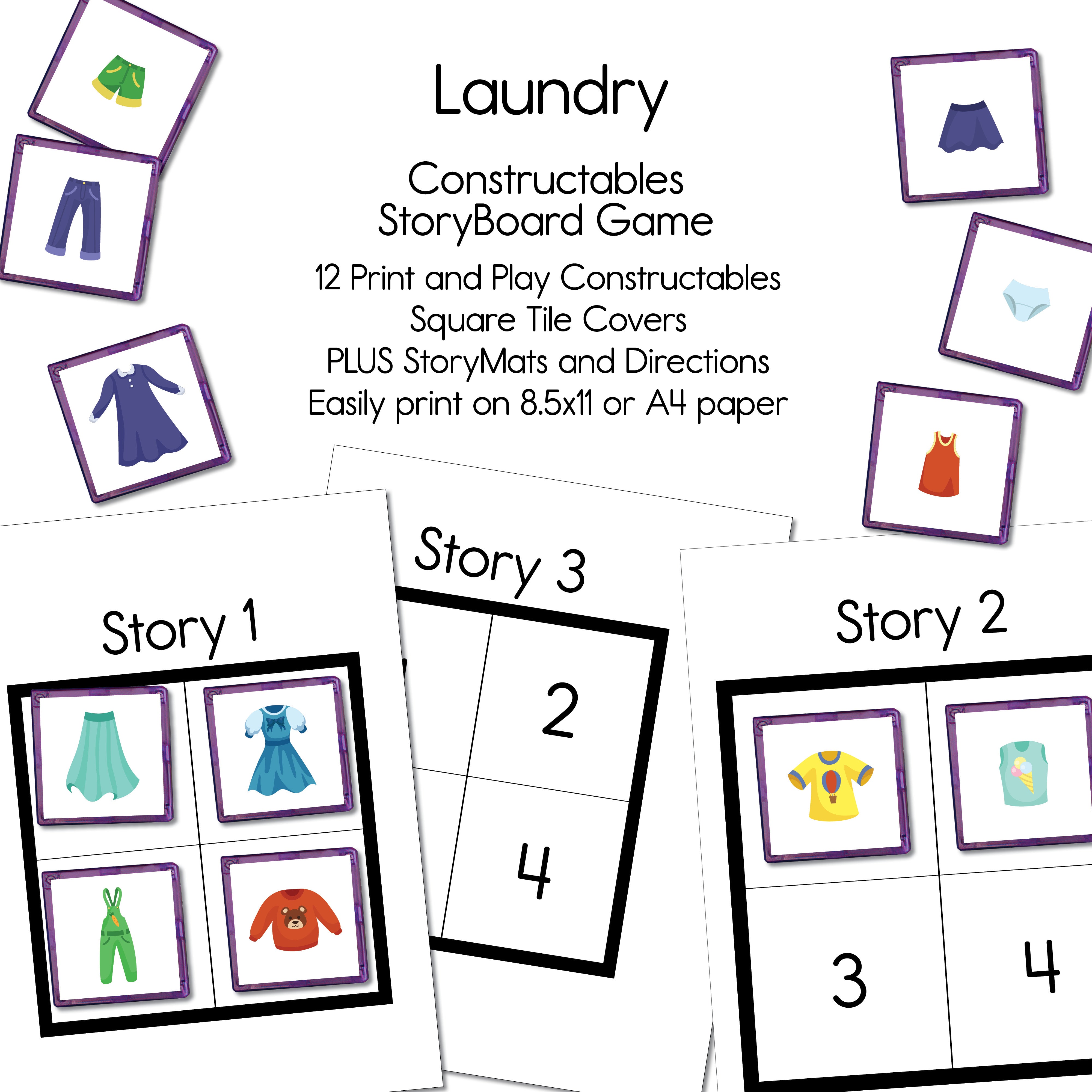 Laundry - Constructables StoryBoard Game – Practically Playing